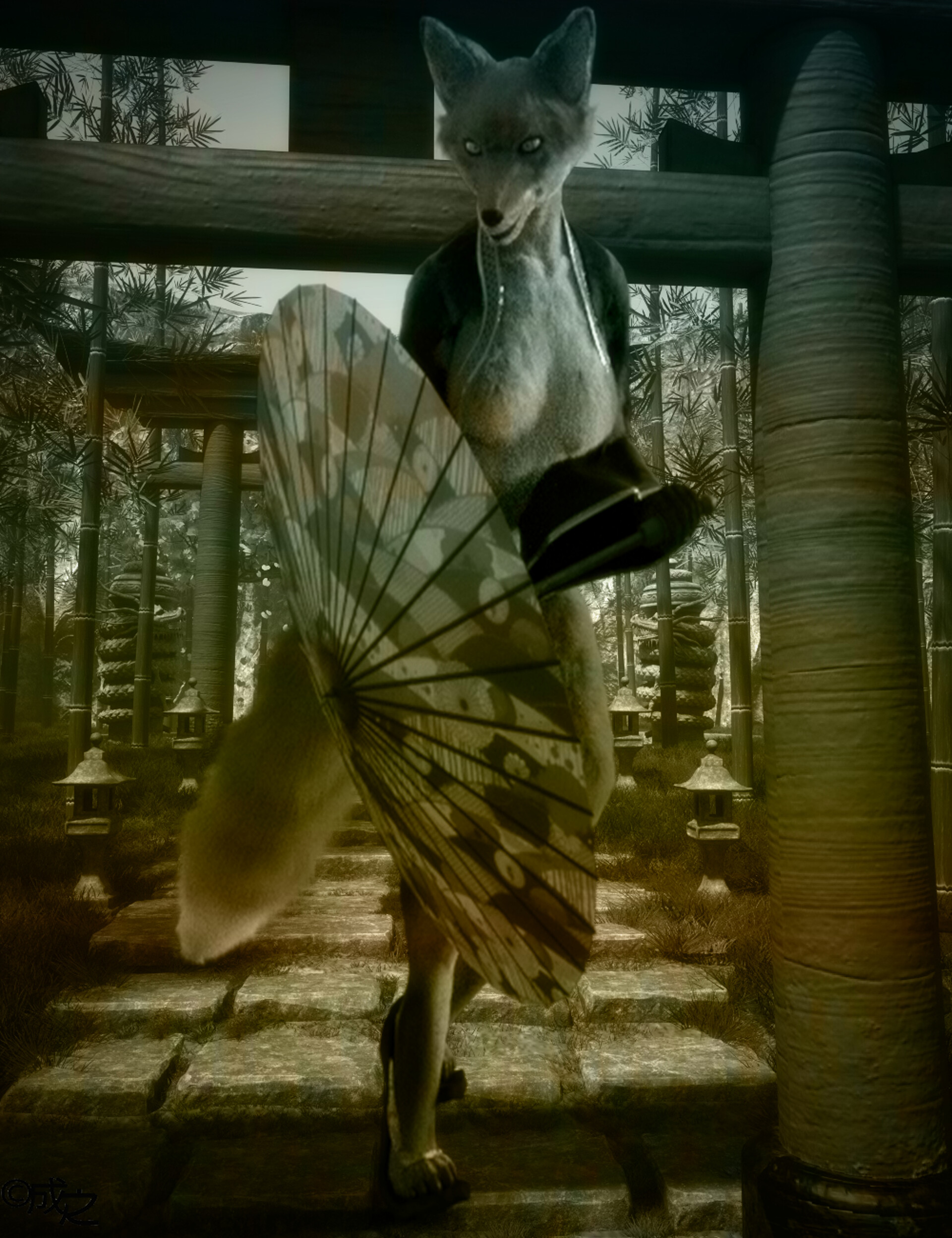 NARIYUKI SHIMAMOTO - HAUNTED FOX (JAPANESE YOKAI)