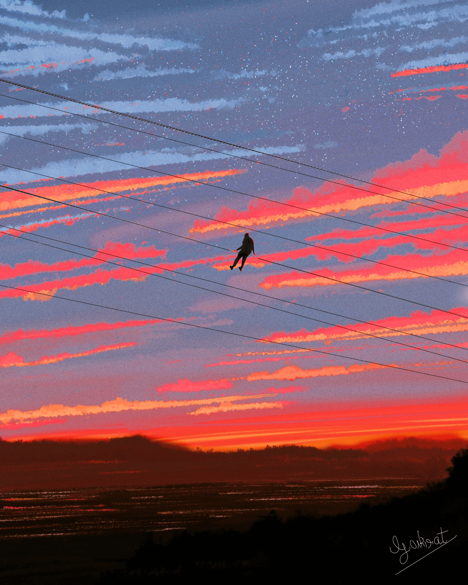 ArtStation - Anime Styled Sunset #4