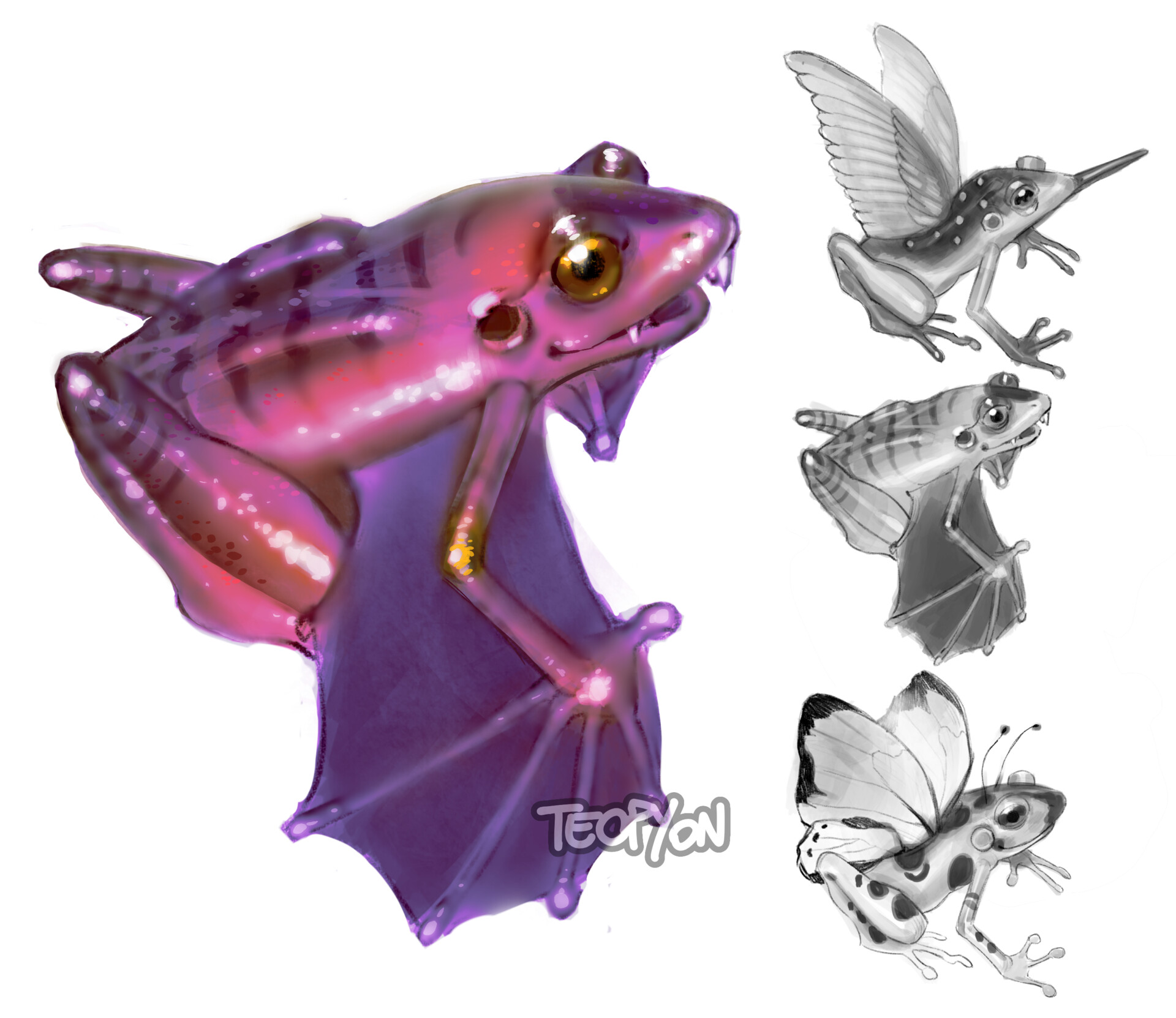 ArtStation - Flying Frog Creature Design