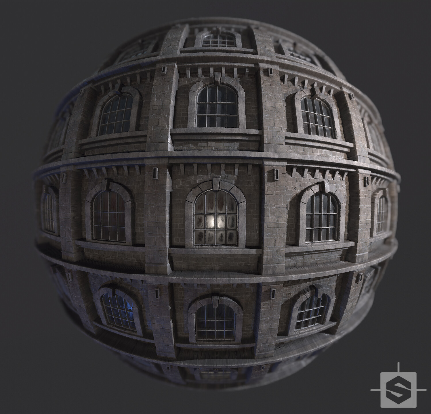 ArtStation - Substance 3D Designer - Facade Material Practice