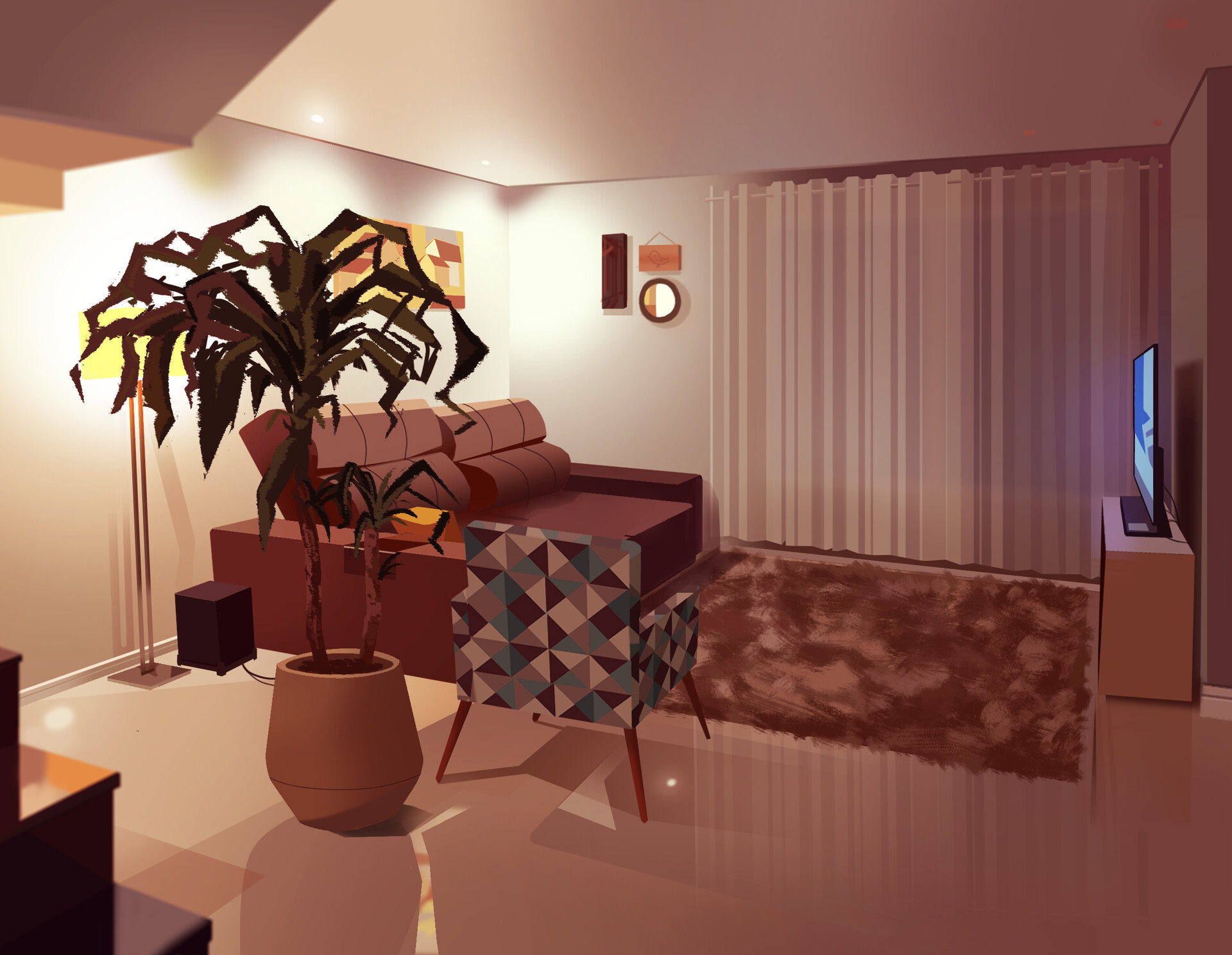 ArtStation - Living Room BG