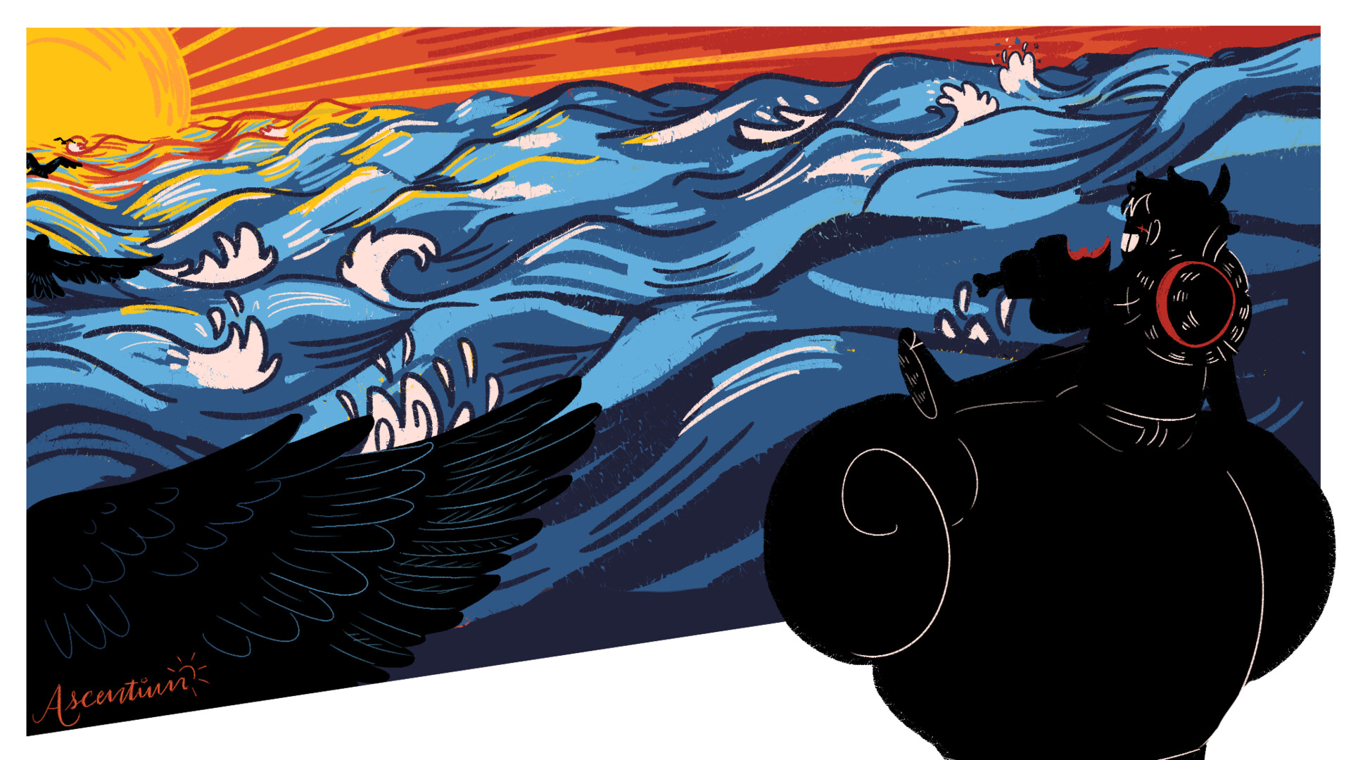 ArtStation - Luffy Pride Month (AroAce)