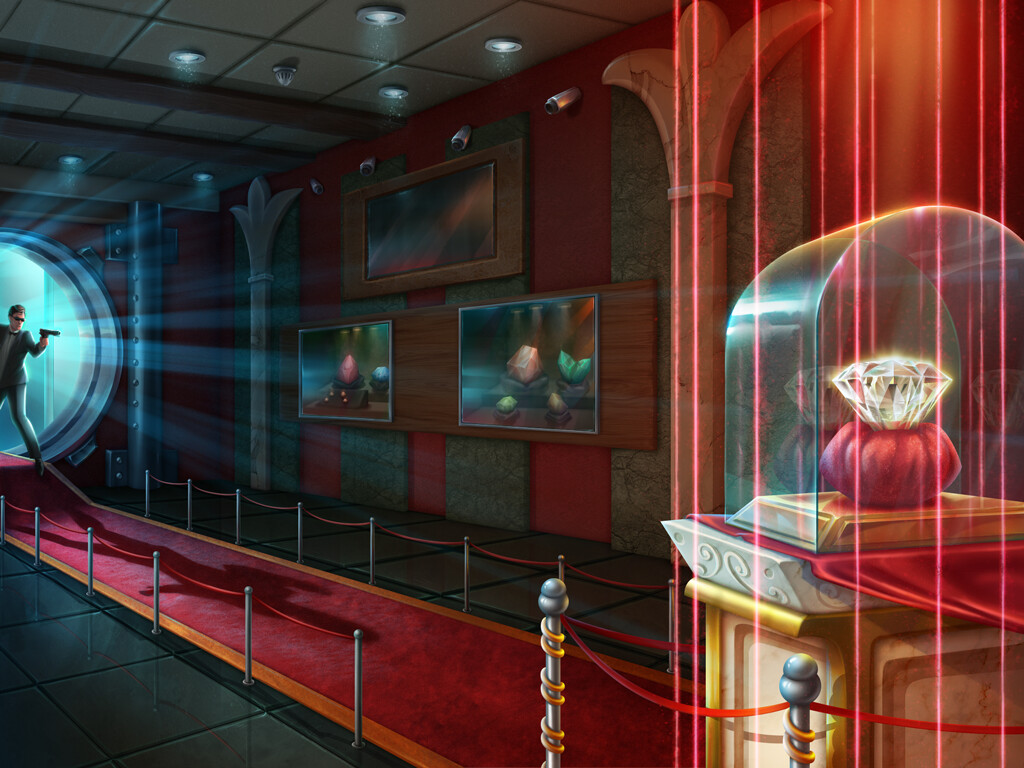 ArtStation - Robbery themed Slot game background