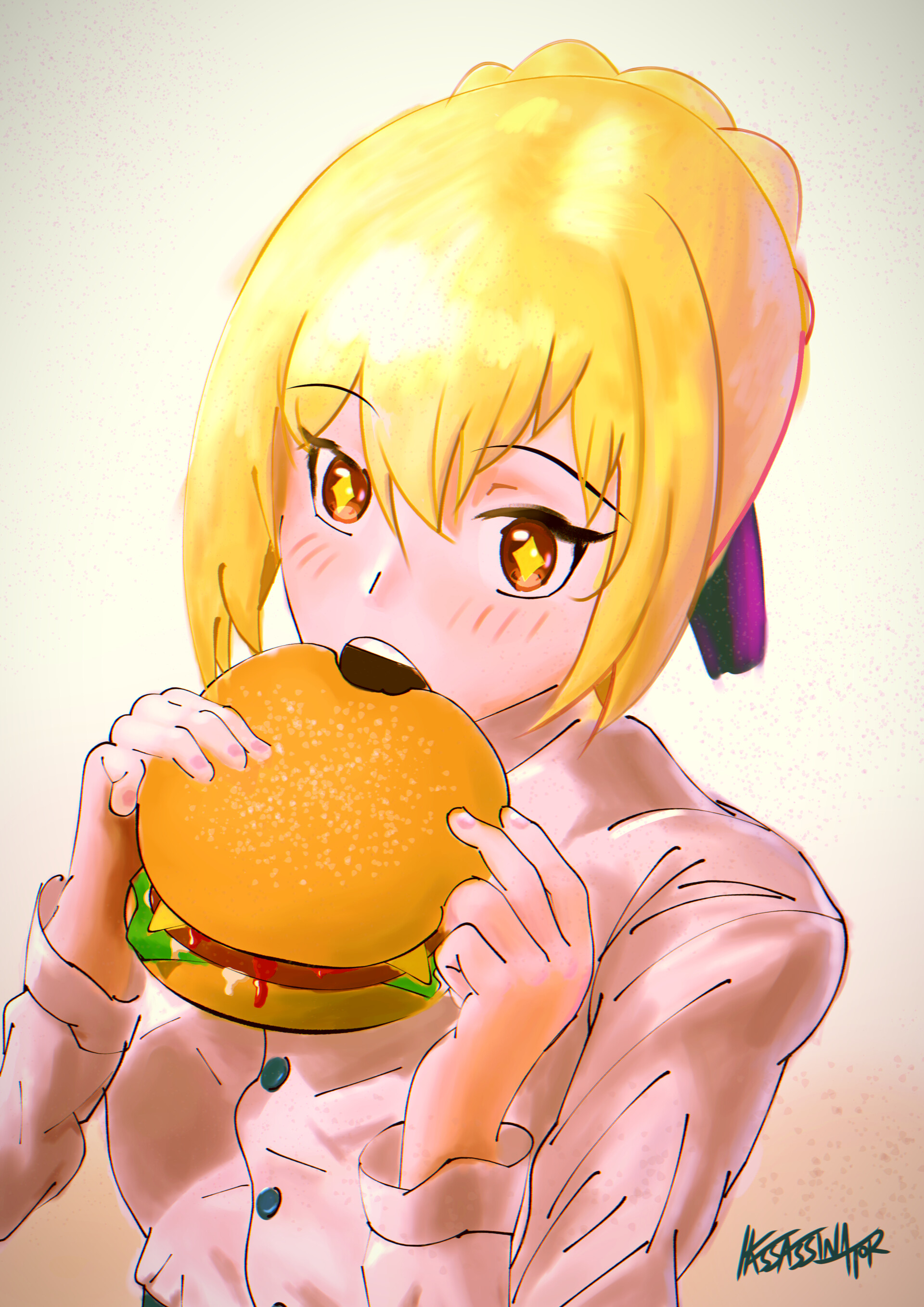 ArtStation - Saber eating