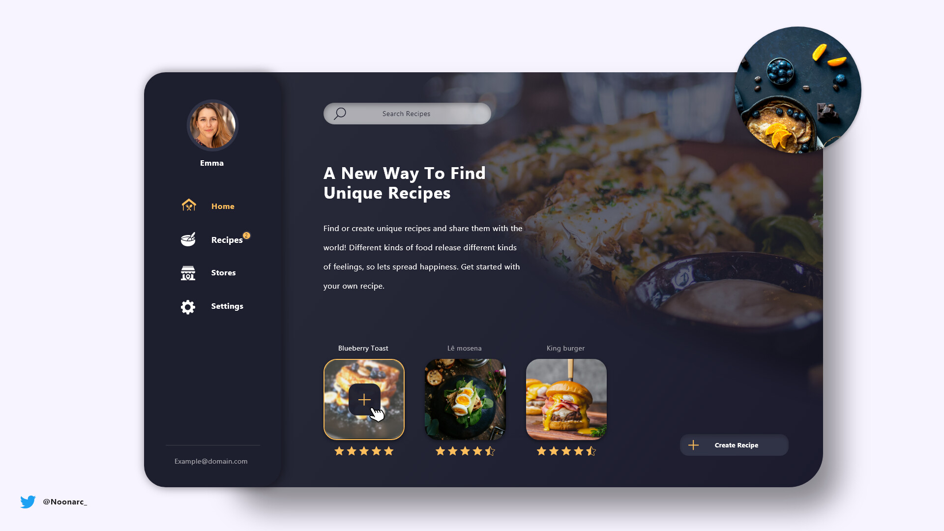 ArtStation - Recipe App design