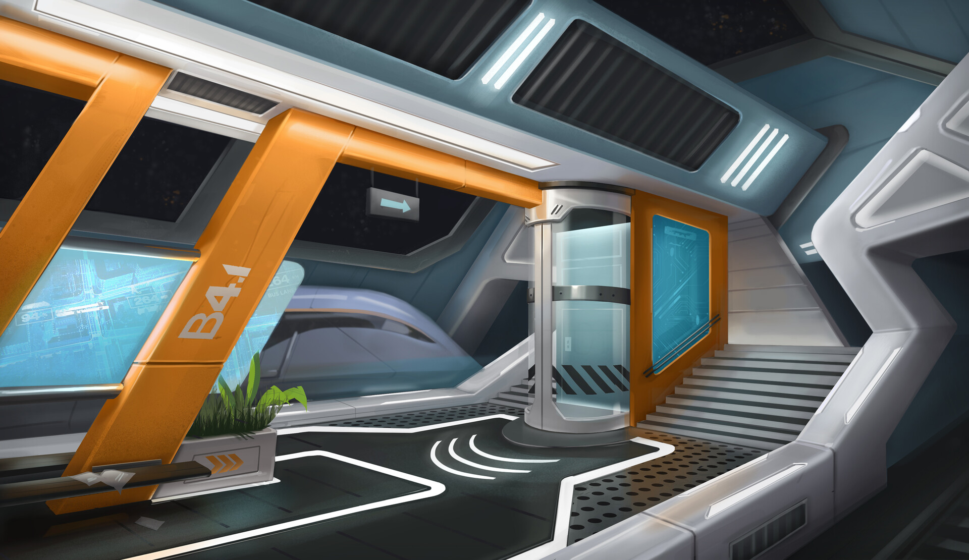ArtStation - sci-fi interior concept
