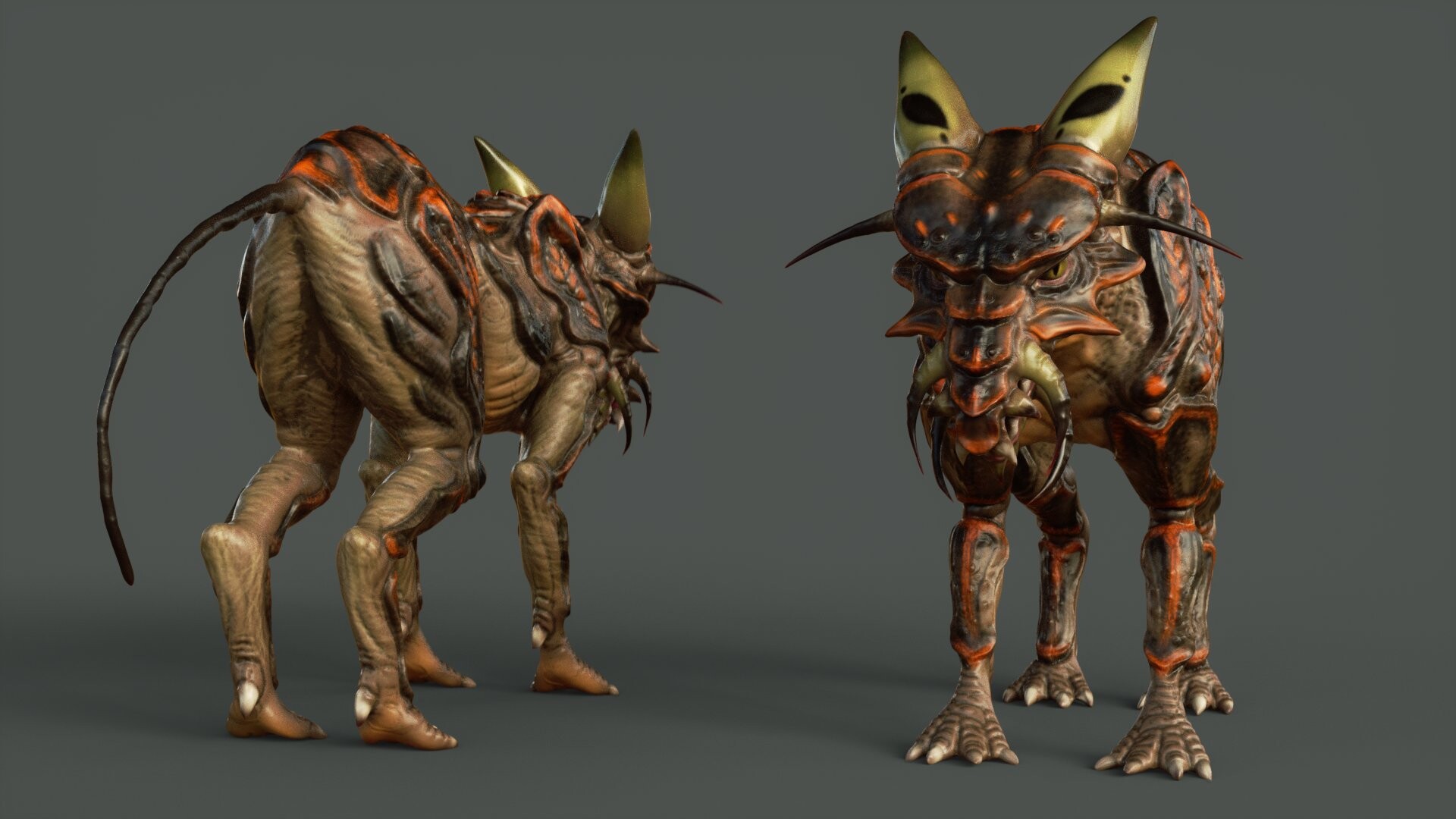 Luca Malisan - The Last Convoy (Desert World) - Jackal/insect creature