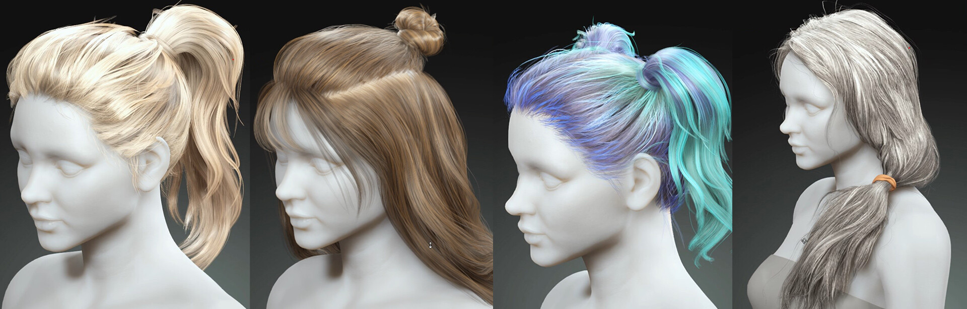 Reallusion Inc. - Hair Color Design Ideas Created with Material Presets ...