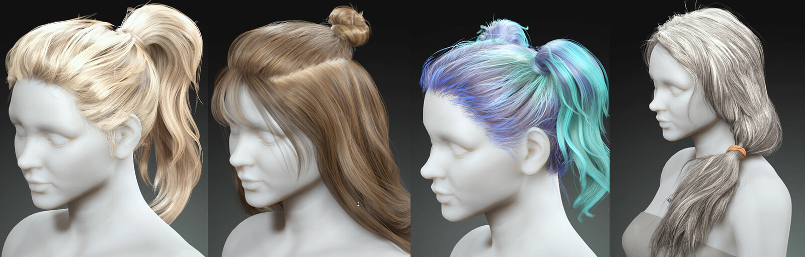 Reallusion Inc. - Hair Color Design Ideas Created with Material Presets ...