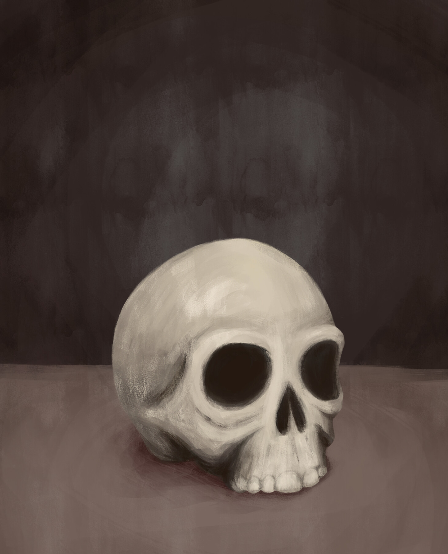 ArtStation - Digital Painting Practice - Human Skull