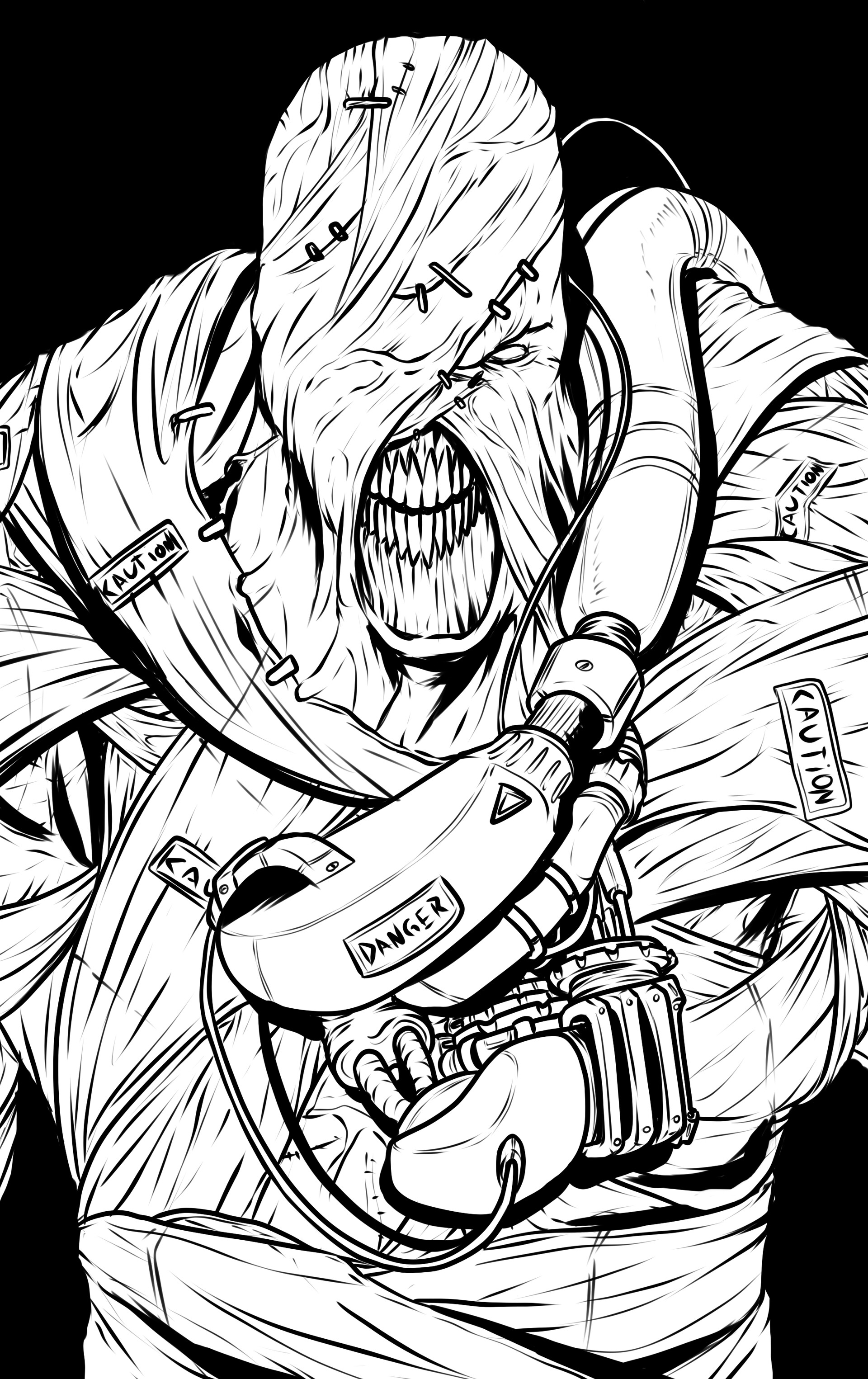 coloring pages resident evil