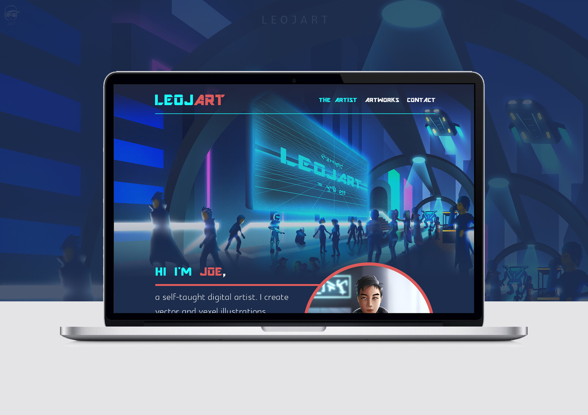 ArtStation - Web Design Mock-up: LeojArt Sample