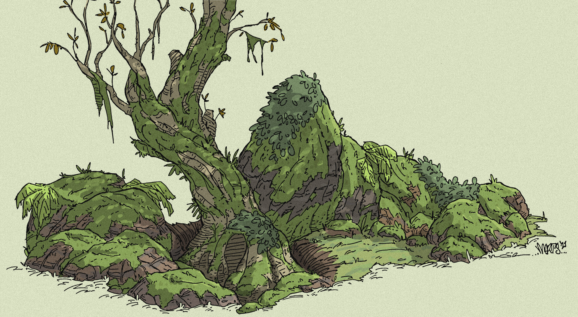 ArtStation - Mossy Environment