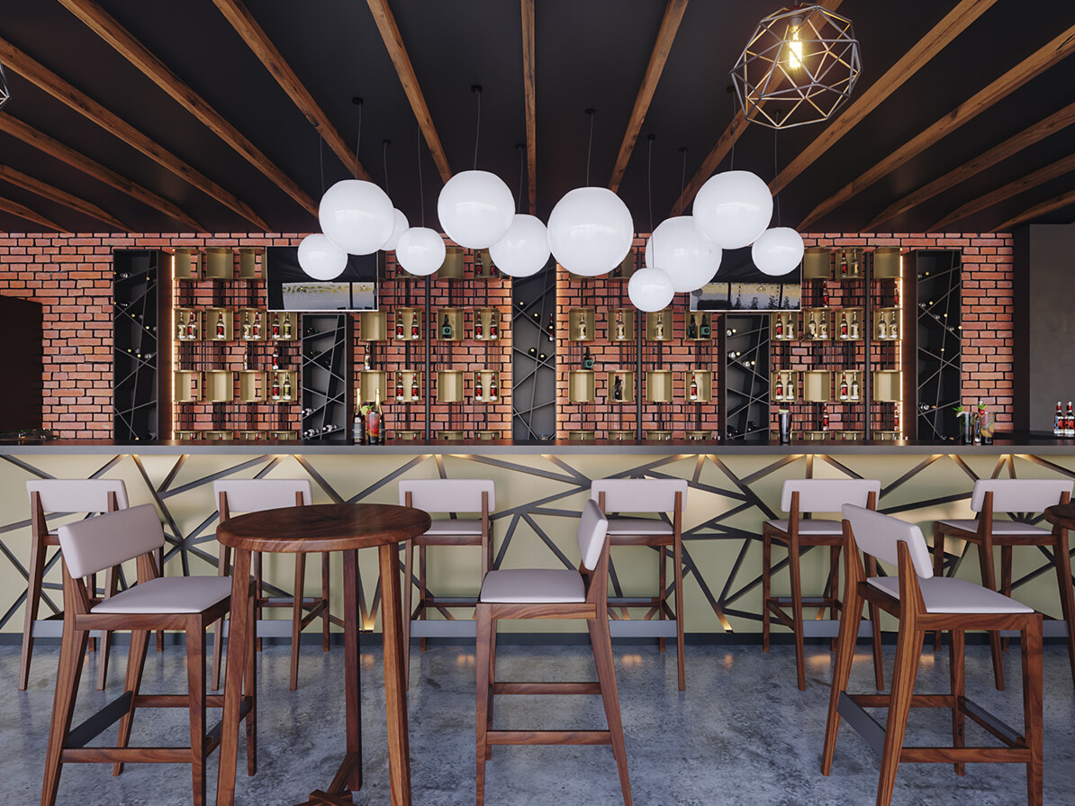 ArtStation - Bar interior design