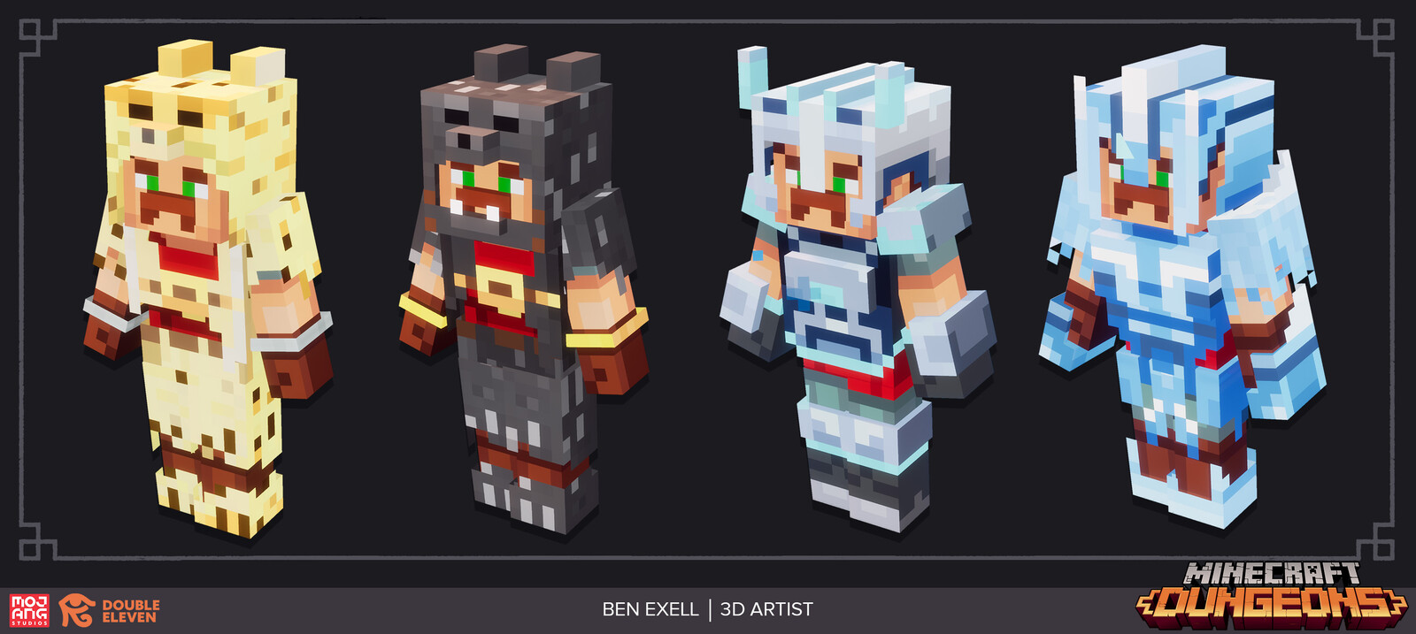 Ben Exell - Minecraft Dungeons DLC Armour, Skins & Items
