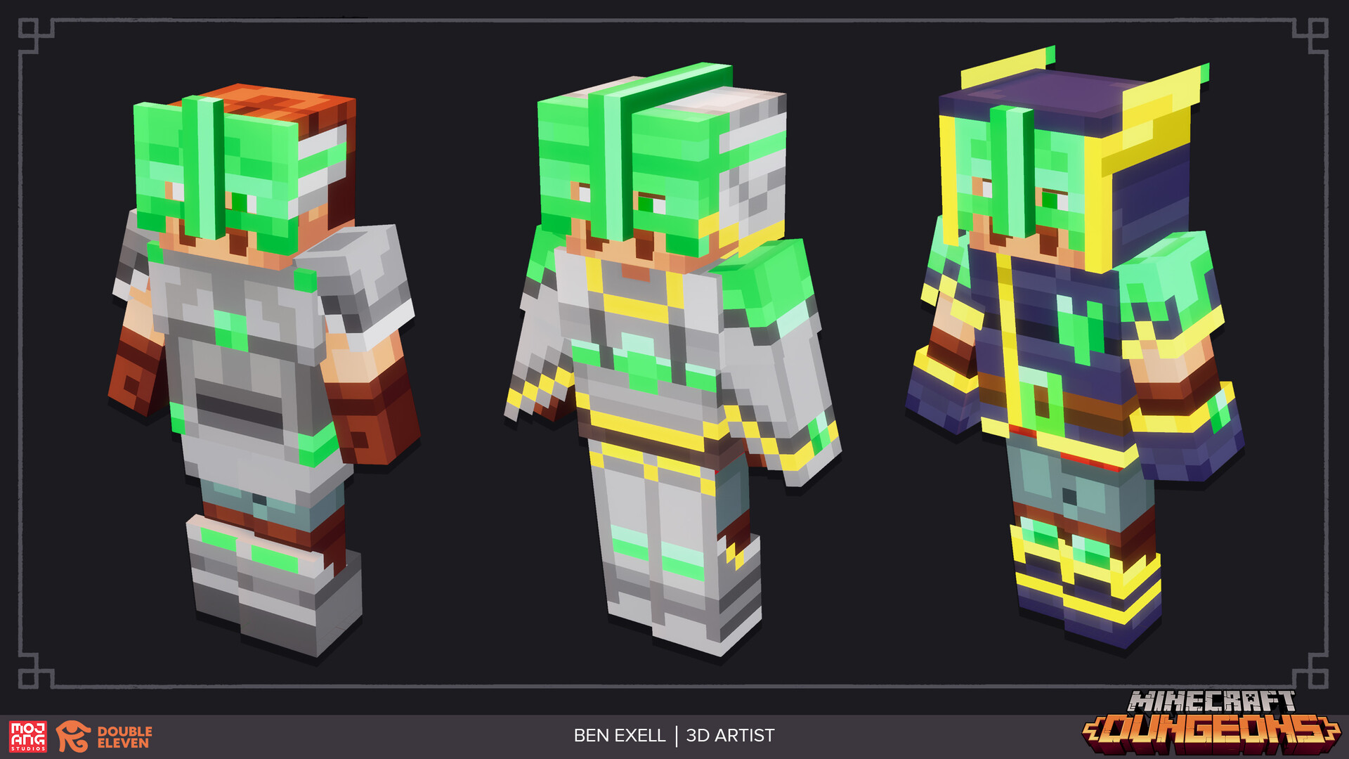 Ben Exell - Minecraft Dungeons DLC Armour, Skins & Items