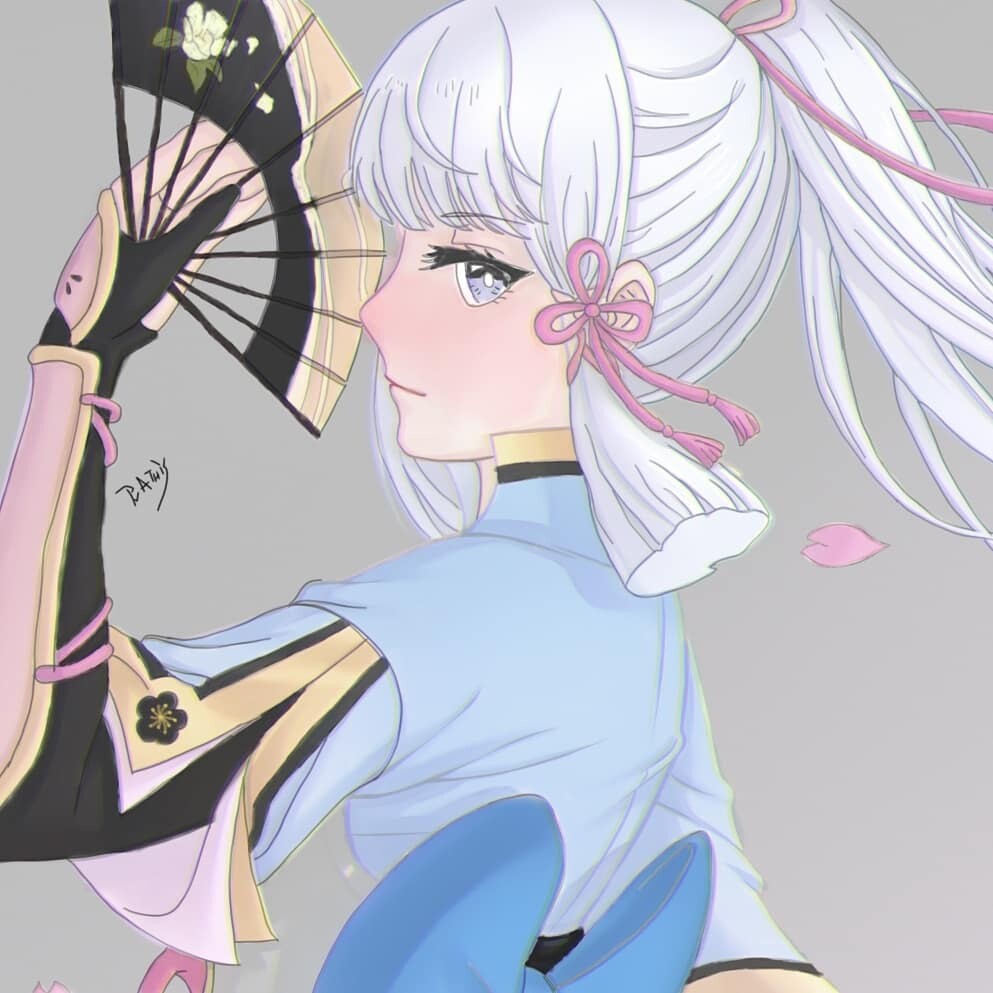 ArtStation - Kamisato Ayaka The Heroine from Genshin impact