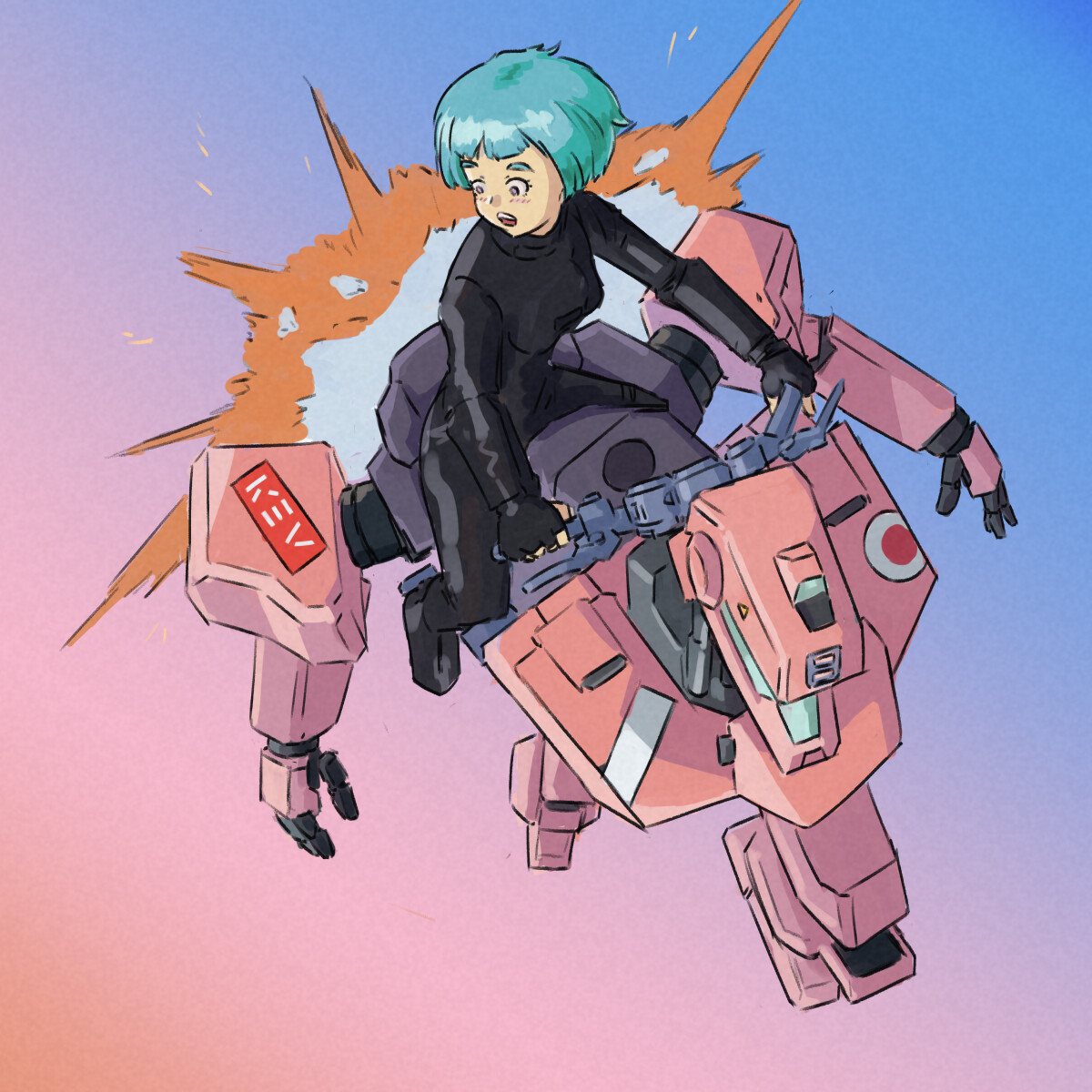ArtStation - Mecha Bike Girl