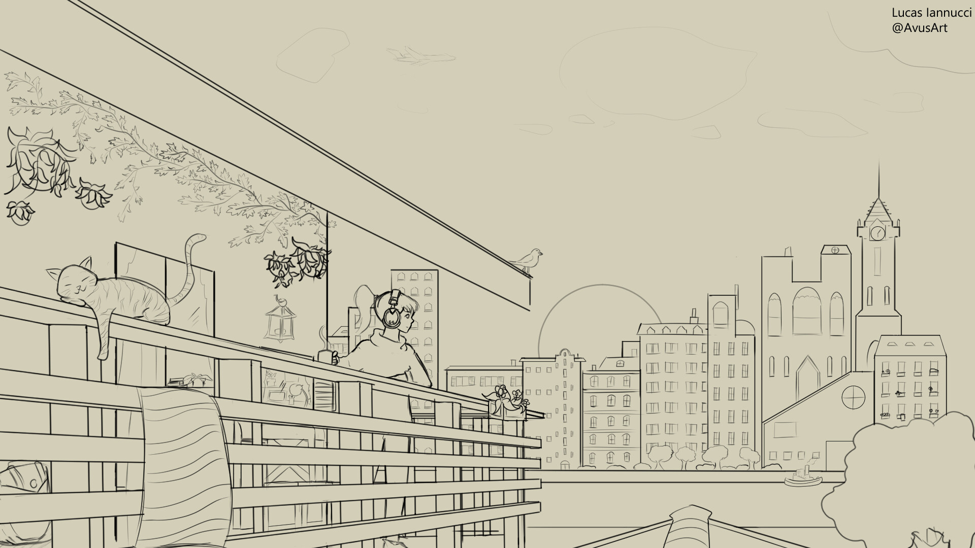 ArtStation - Lo-Fi Records Background Test (2021)