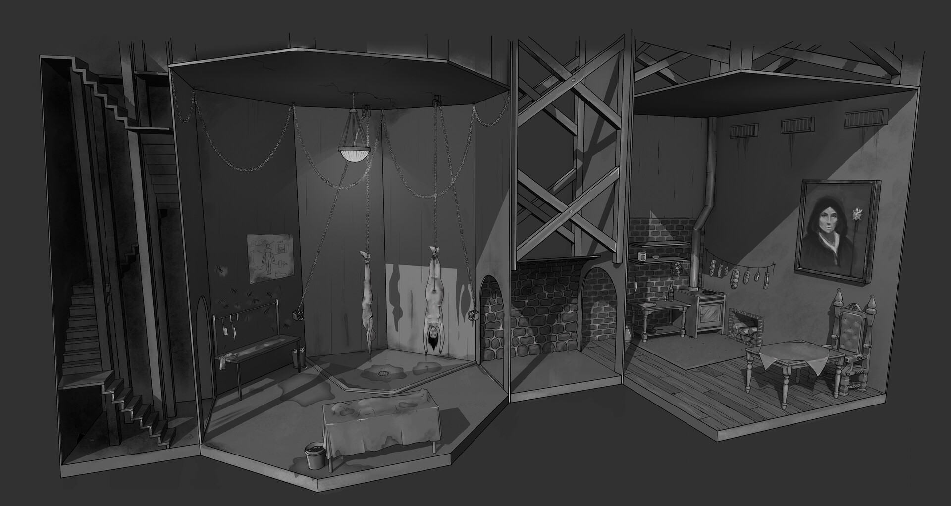 ArtStation - Killer Den - cutaway