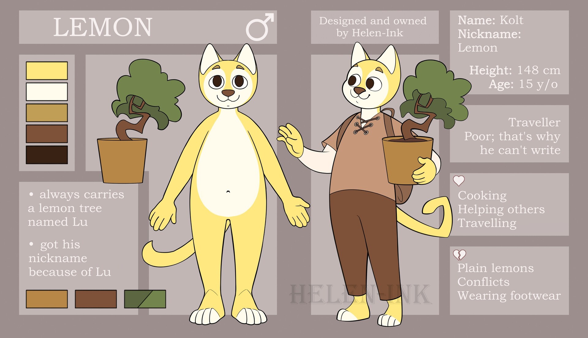 ArtStation - Lemon reference sheet