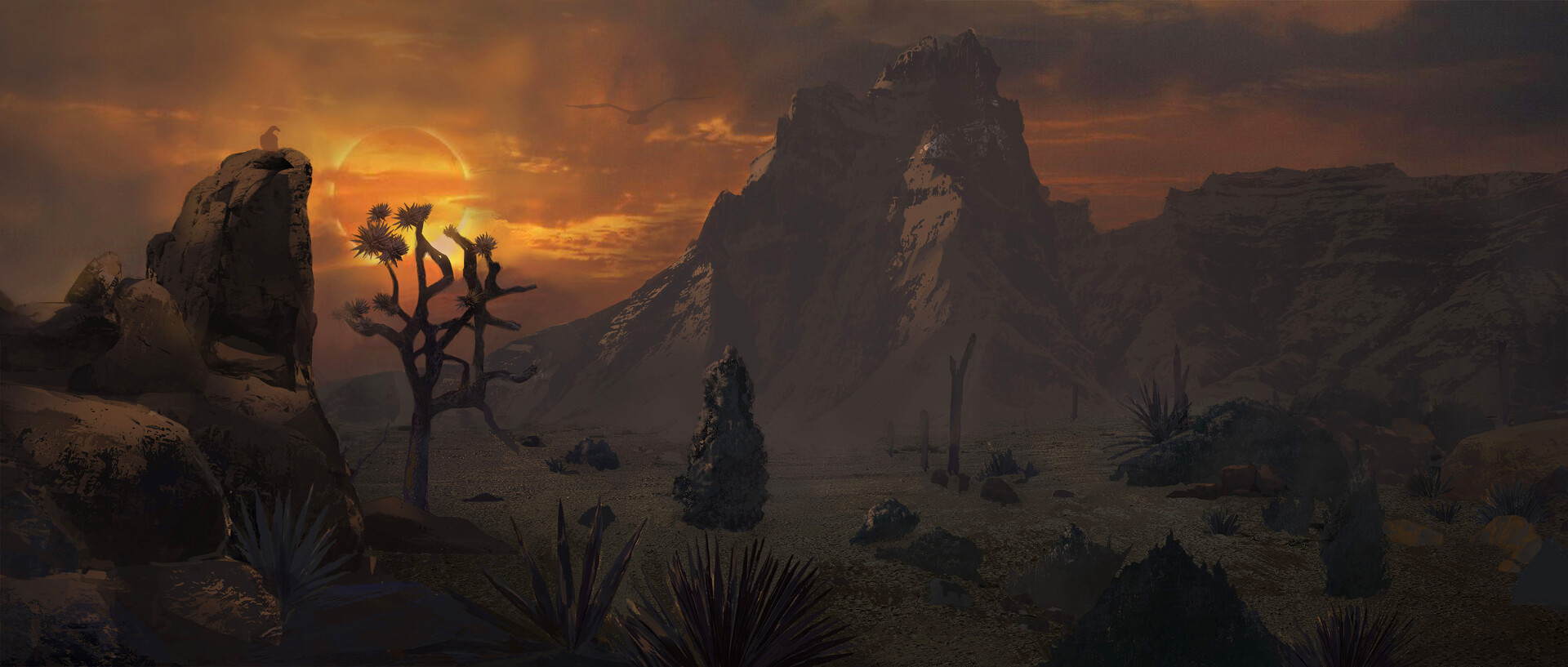 ArtStation - Desert Sunset