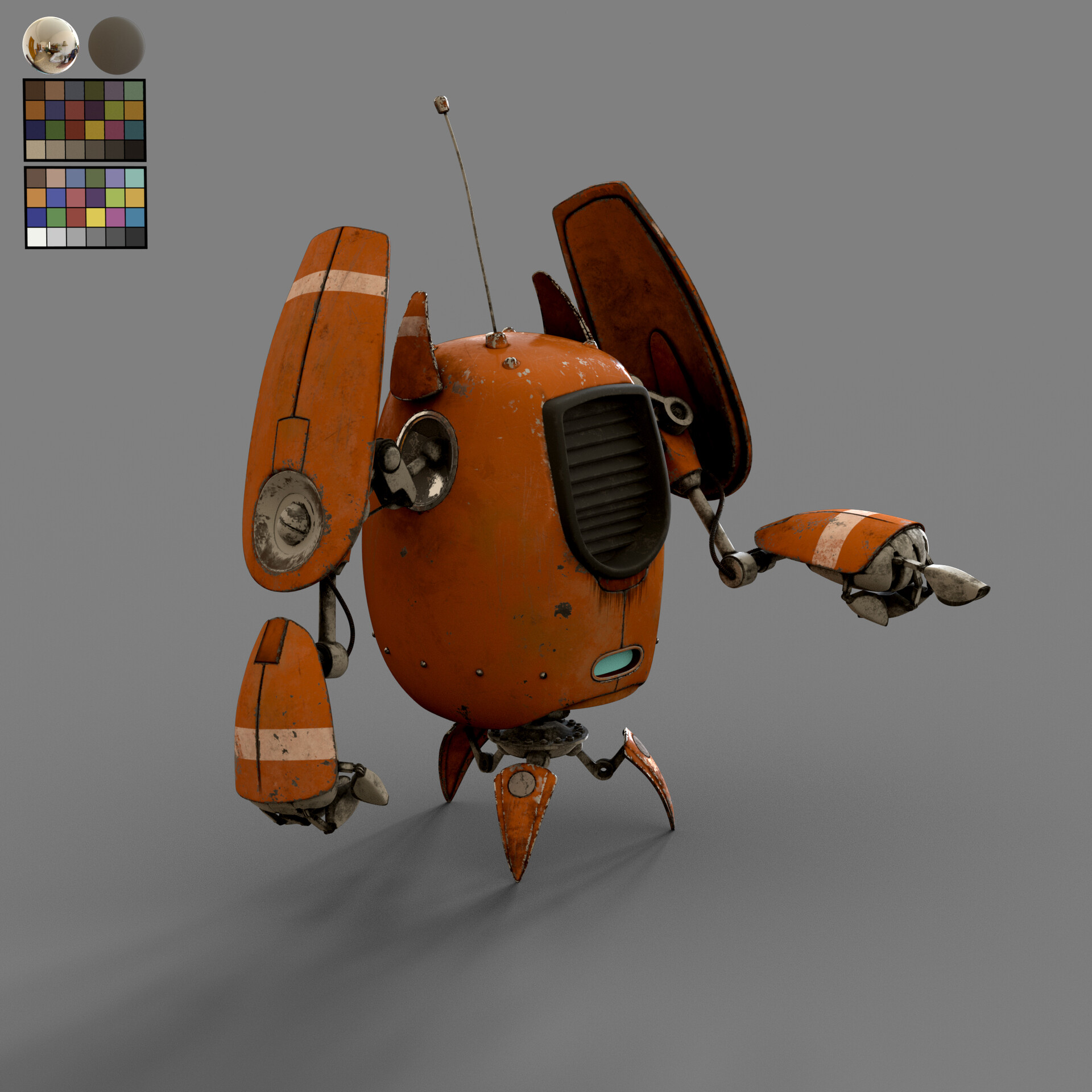 ArtStation - Painted_Metal_Robort