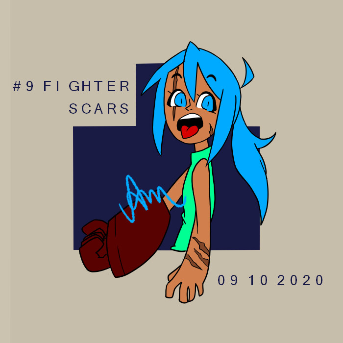 ArtStation - Day 9 – Fighter scars