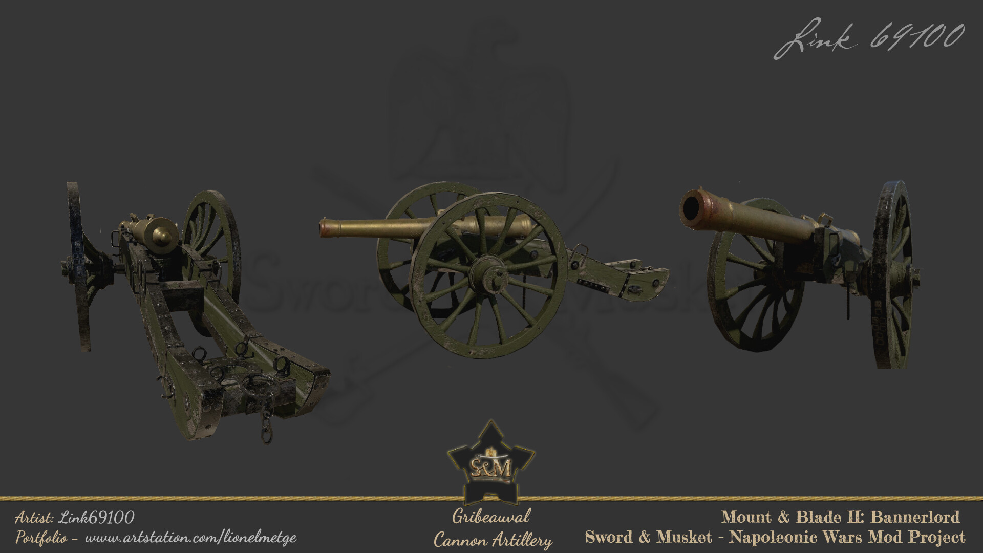 Sword & Musket - Gribeauval Cannon Artillery - 12 Pounder