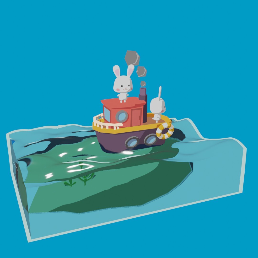 ArtStation - Cartoon Boat