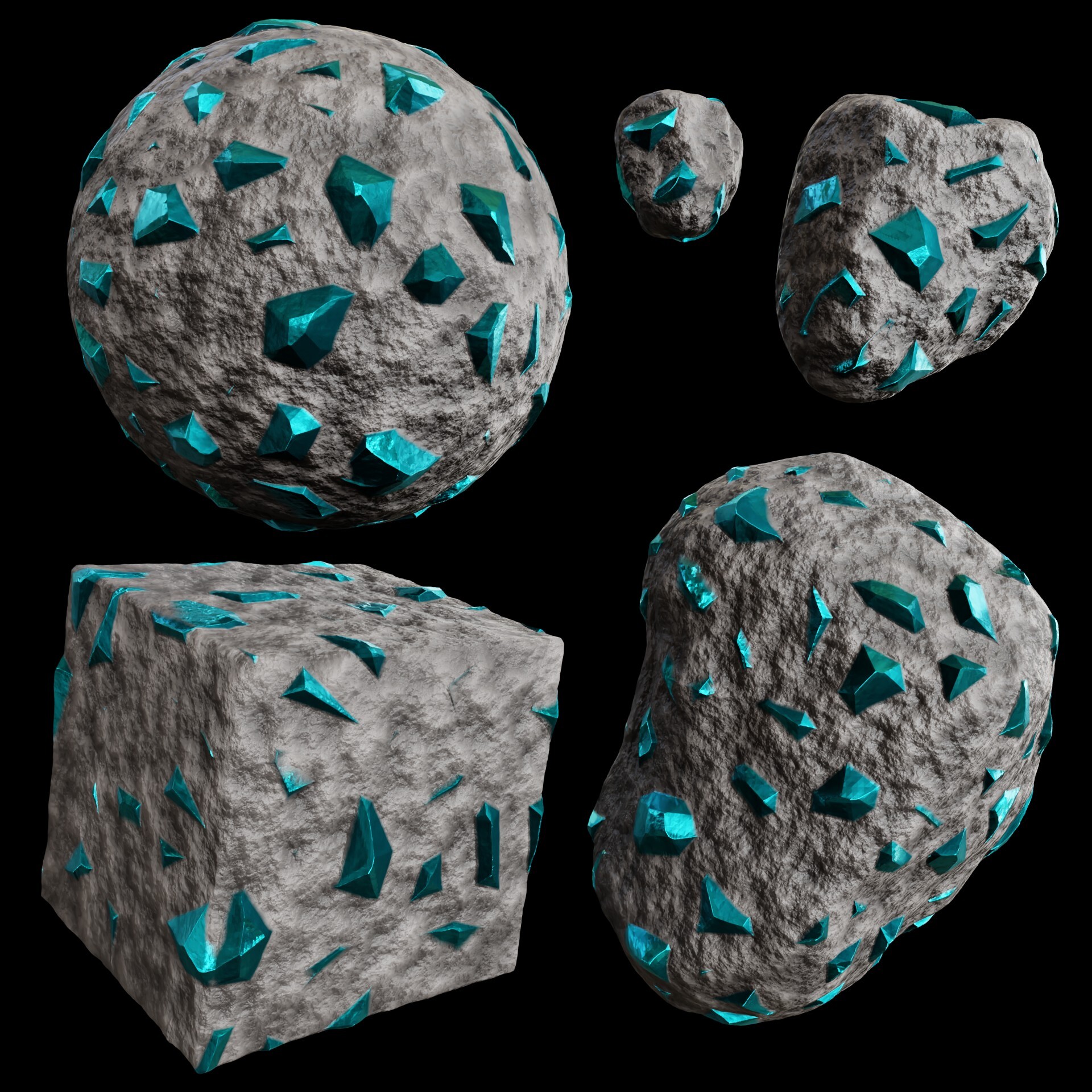 Ryan King - Procedural Ore Material (Blender Tutorial)