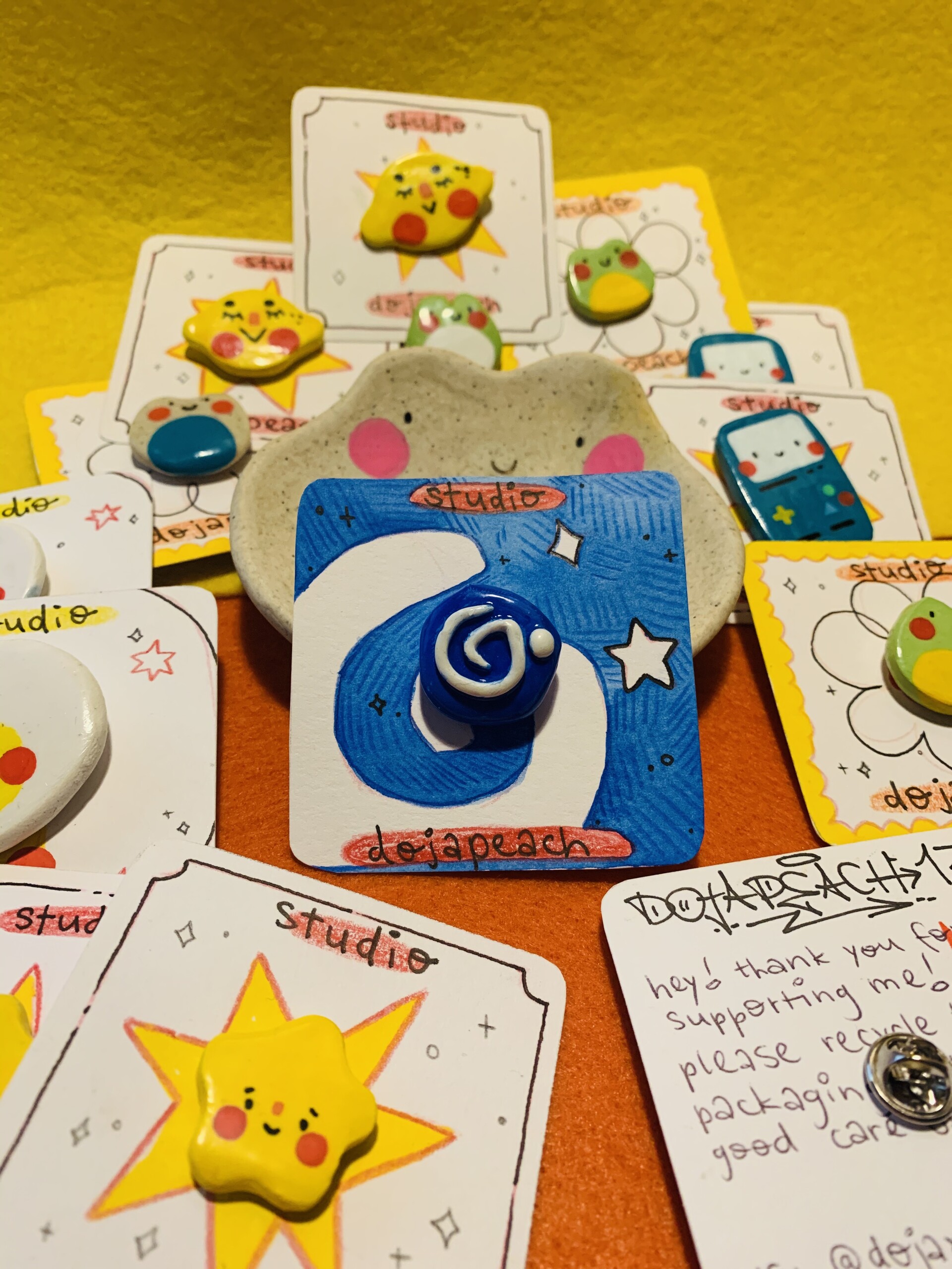 ArtStation - Original, handmade clay-pins