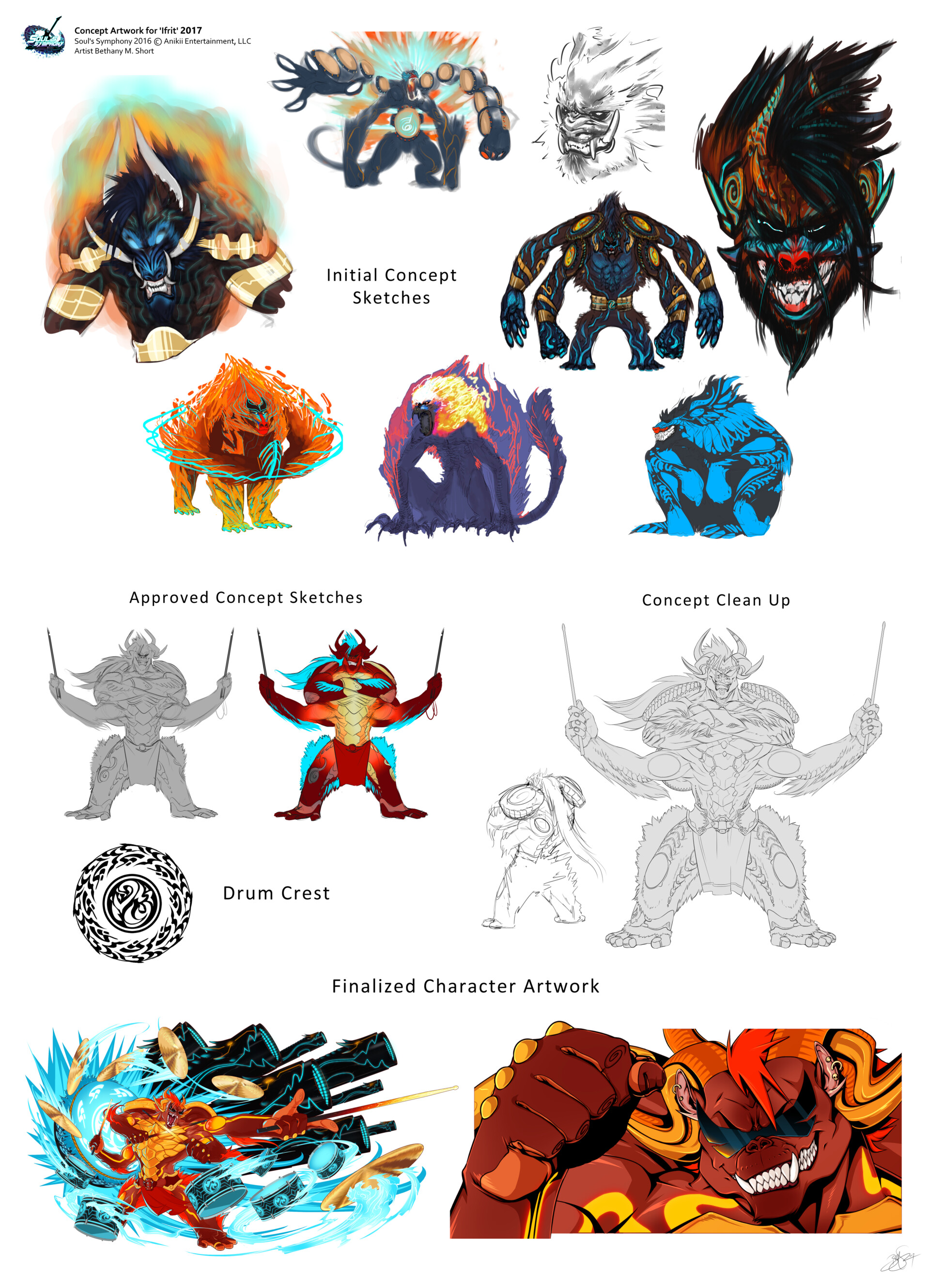 ArtStation - Soul's Symphony Ifrit Concept Art