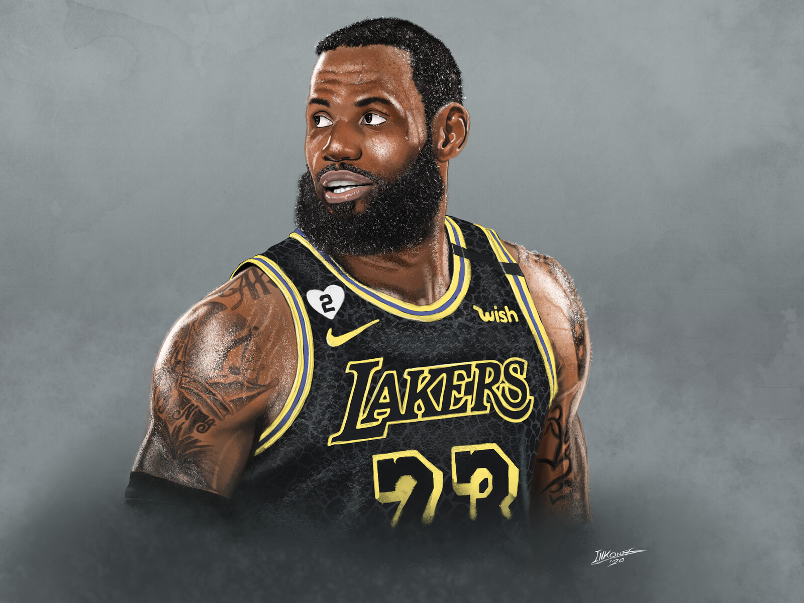 Inkonix - Lebron James (L.A. Lakers) Portrait Study