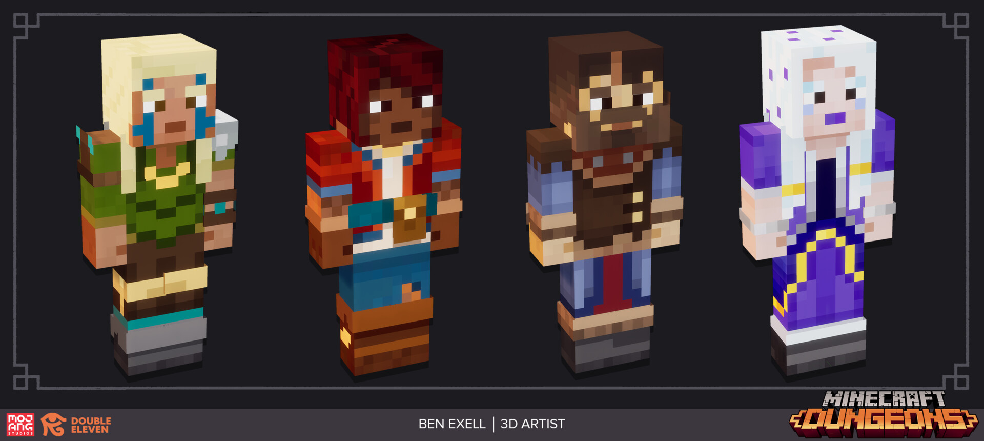 Ben Exell - Minecraft Dungeons DLC Armour, Skins & Items