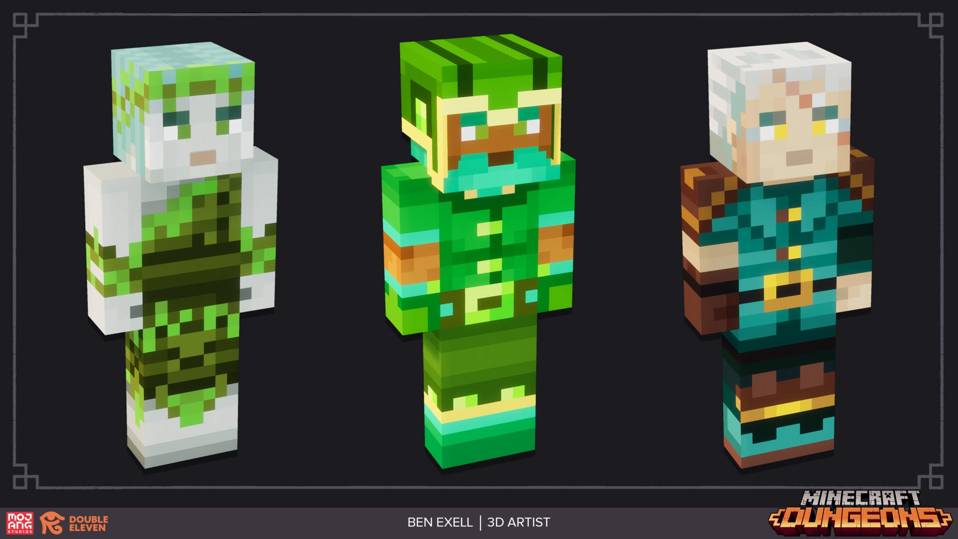 Ben Exell - Minecraft Dungeons DLC Armour, Skins & Items