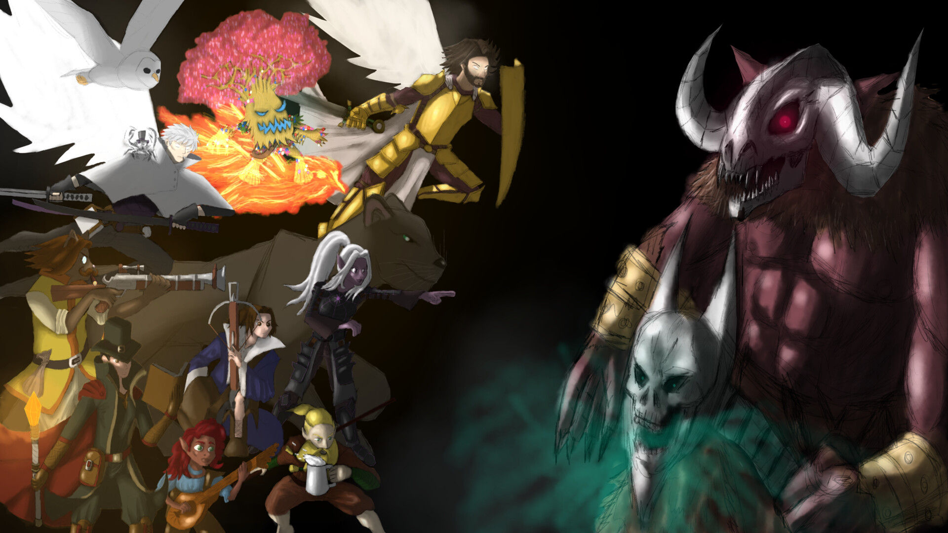 ArtStation - Final Fight of the D&D Campaign against Orcus!