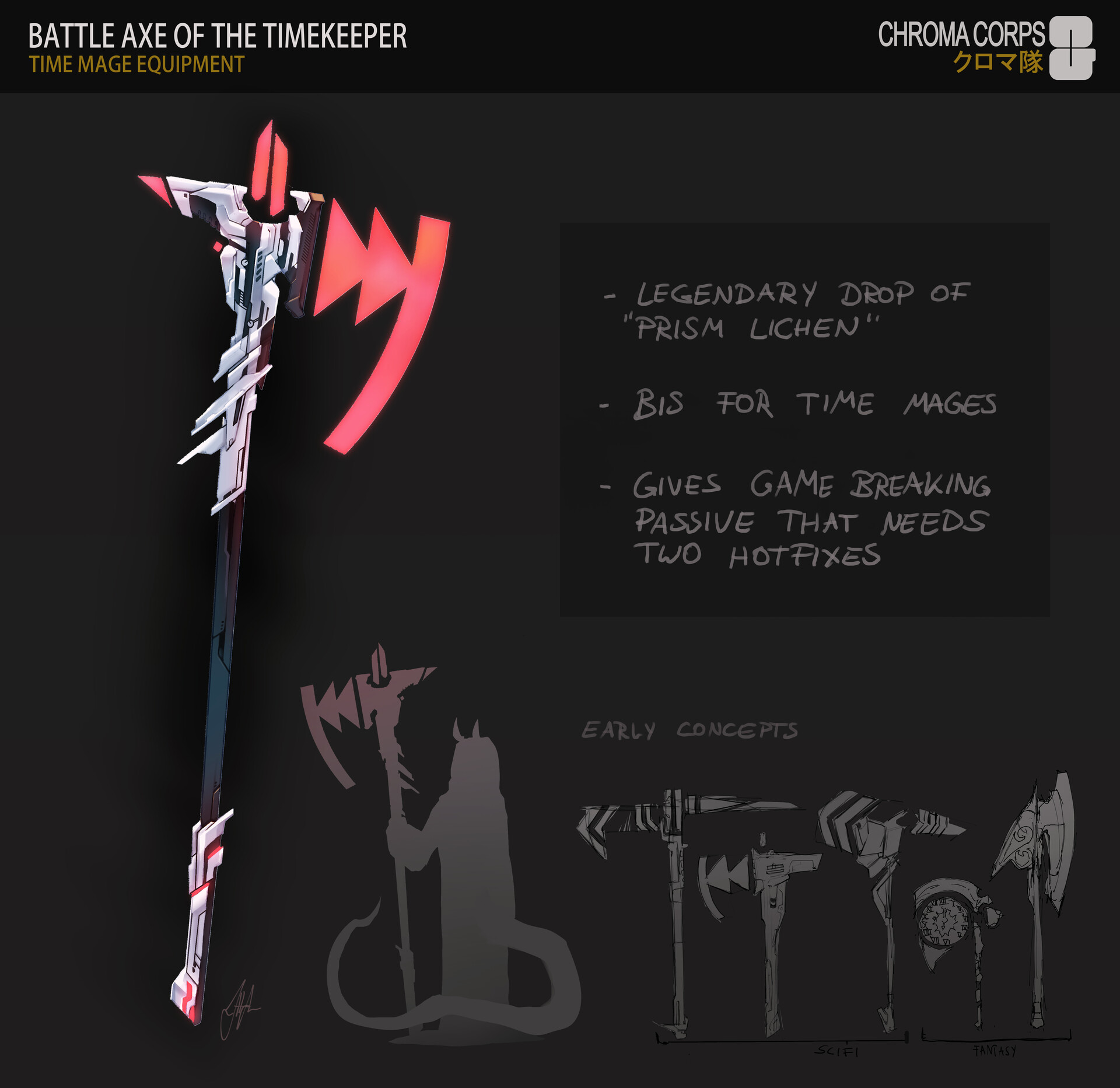 ArtStation - Time Keeper Battle Axe Prop Design