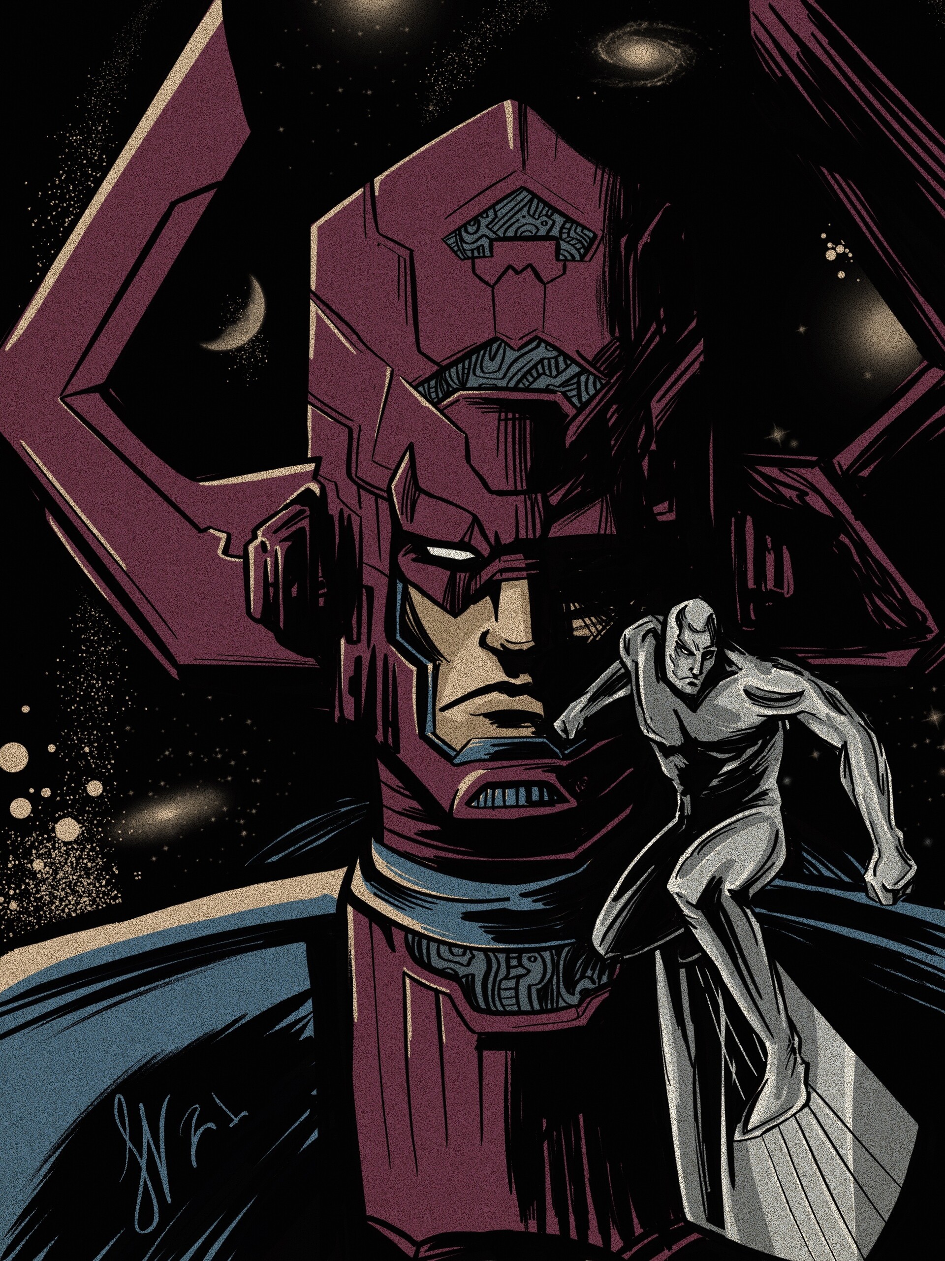 Galactus Vs Silver Surfer