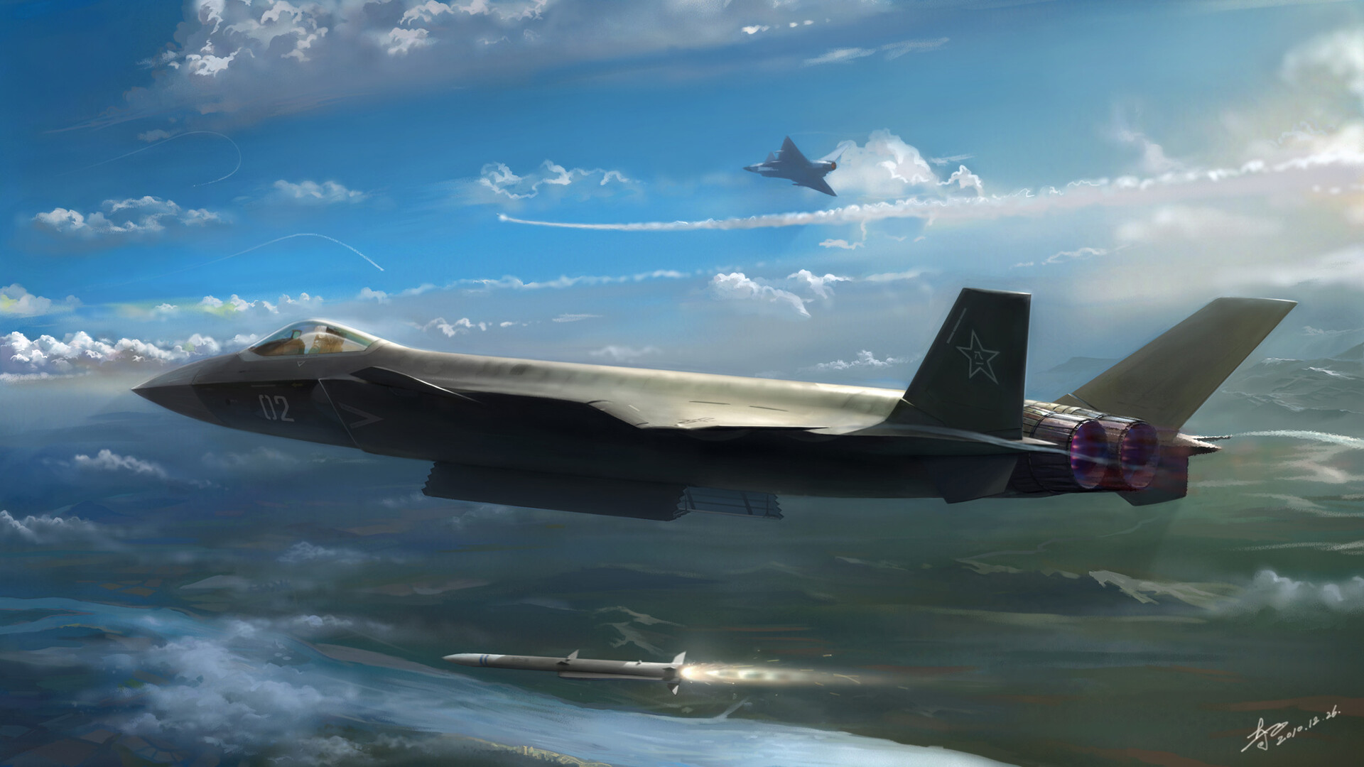 ArtStation - J-20 FIRST painting 2010