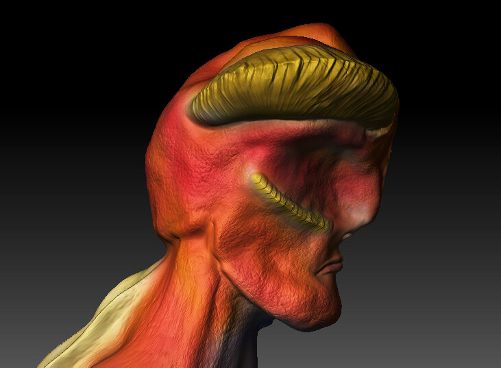 mesh_art - orange creature