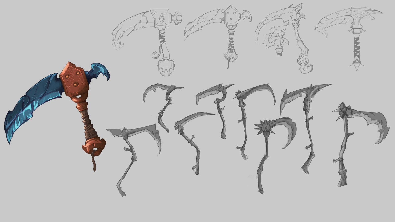 Aleksander Skrzypacz - Scythes - Concept Sheets