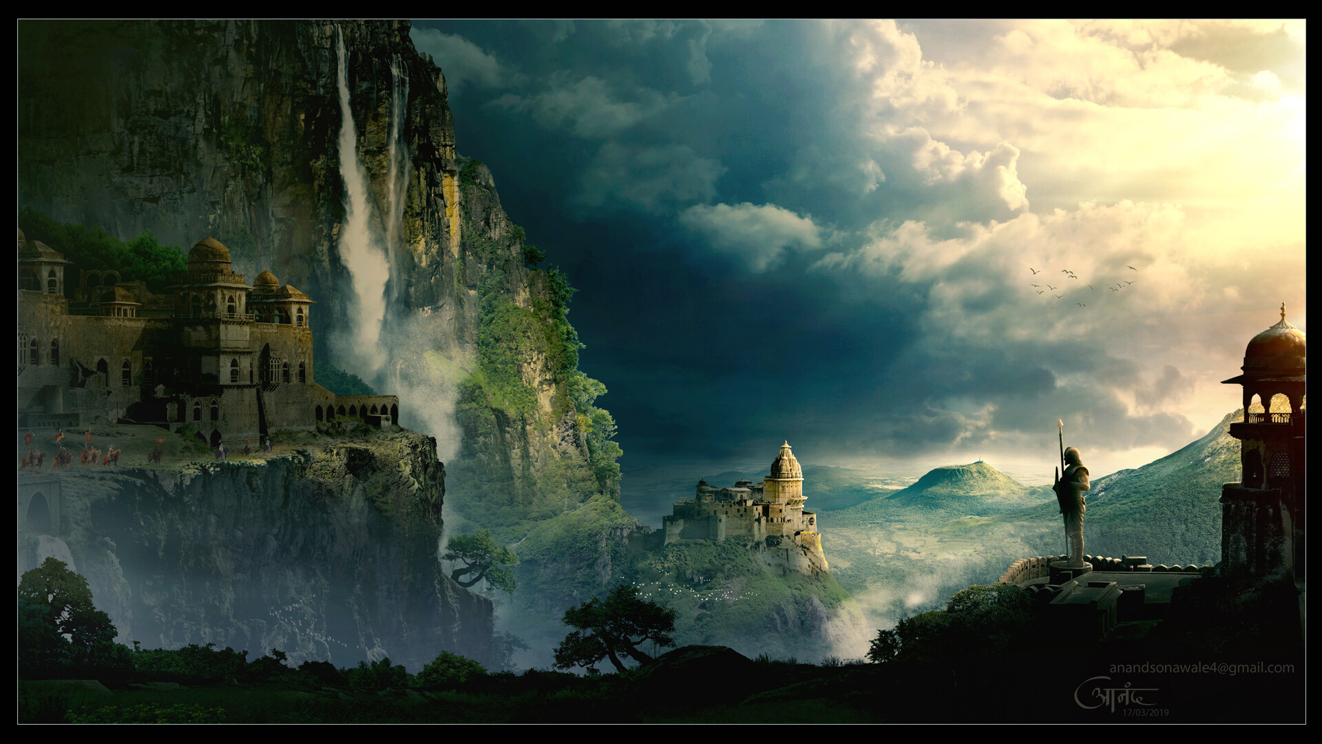 ArtStation - palace matte painting