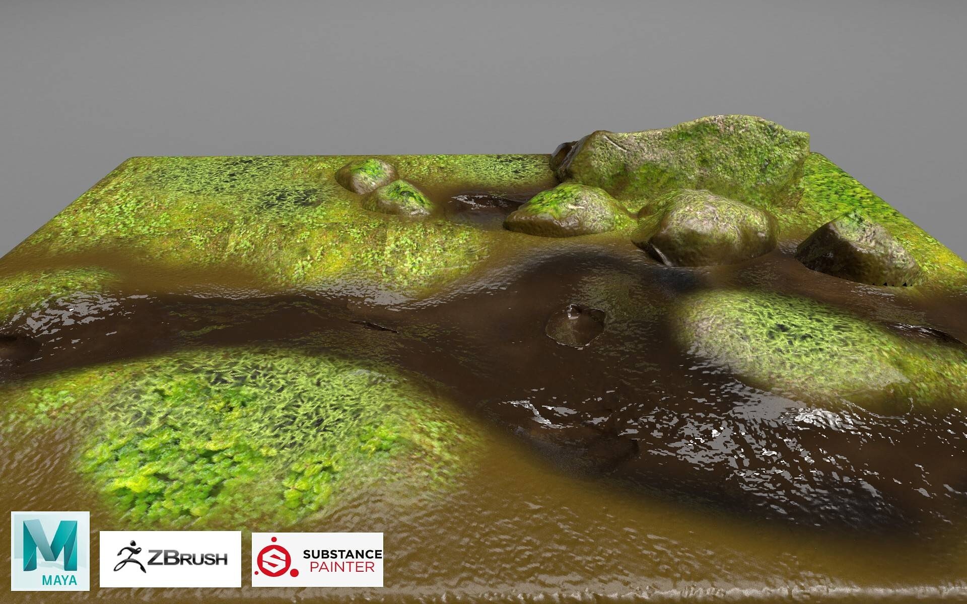 ArtStation - A small mud pond