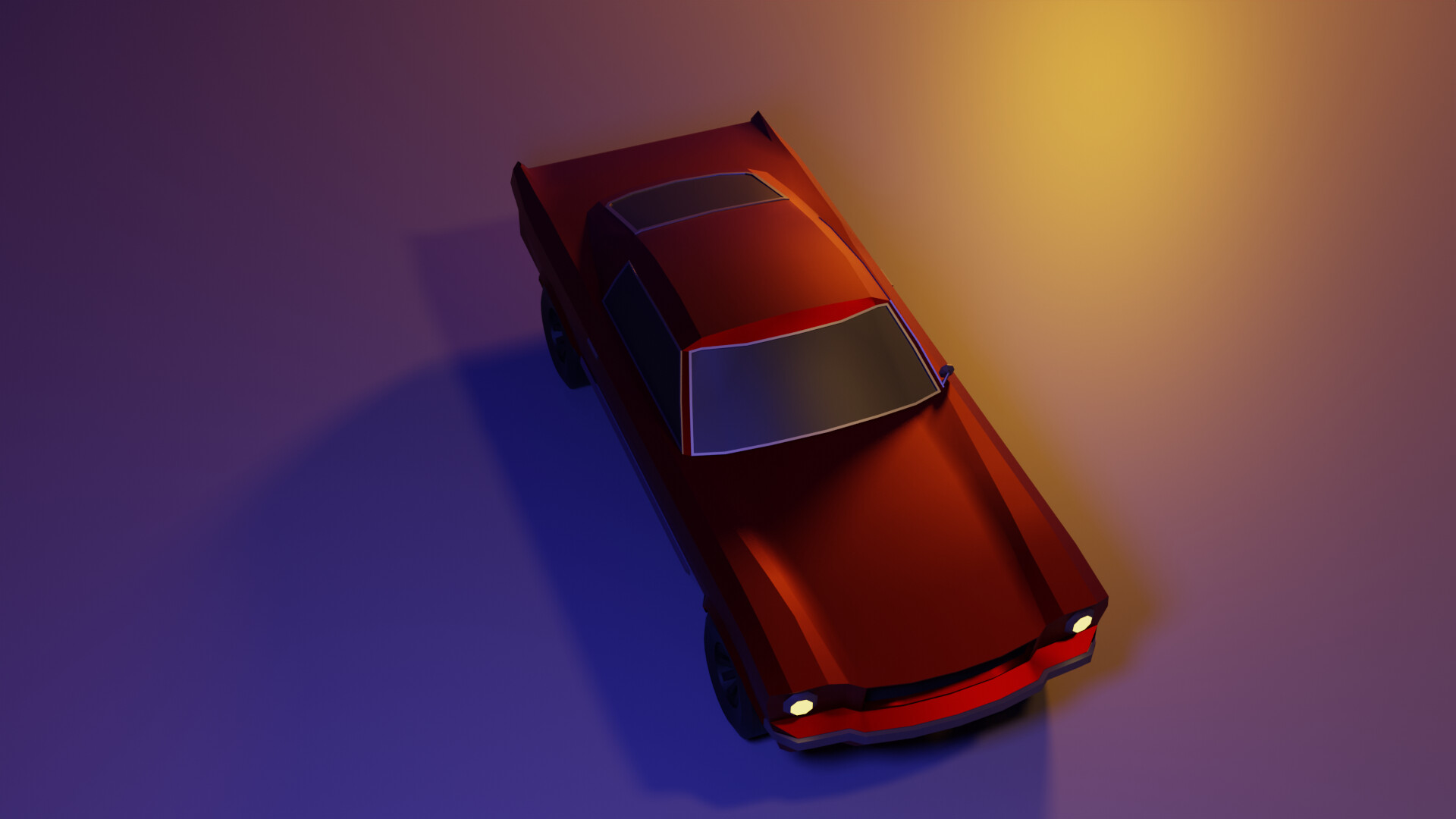ArtStation - Low poly mustang