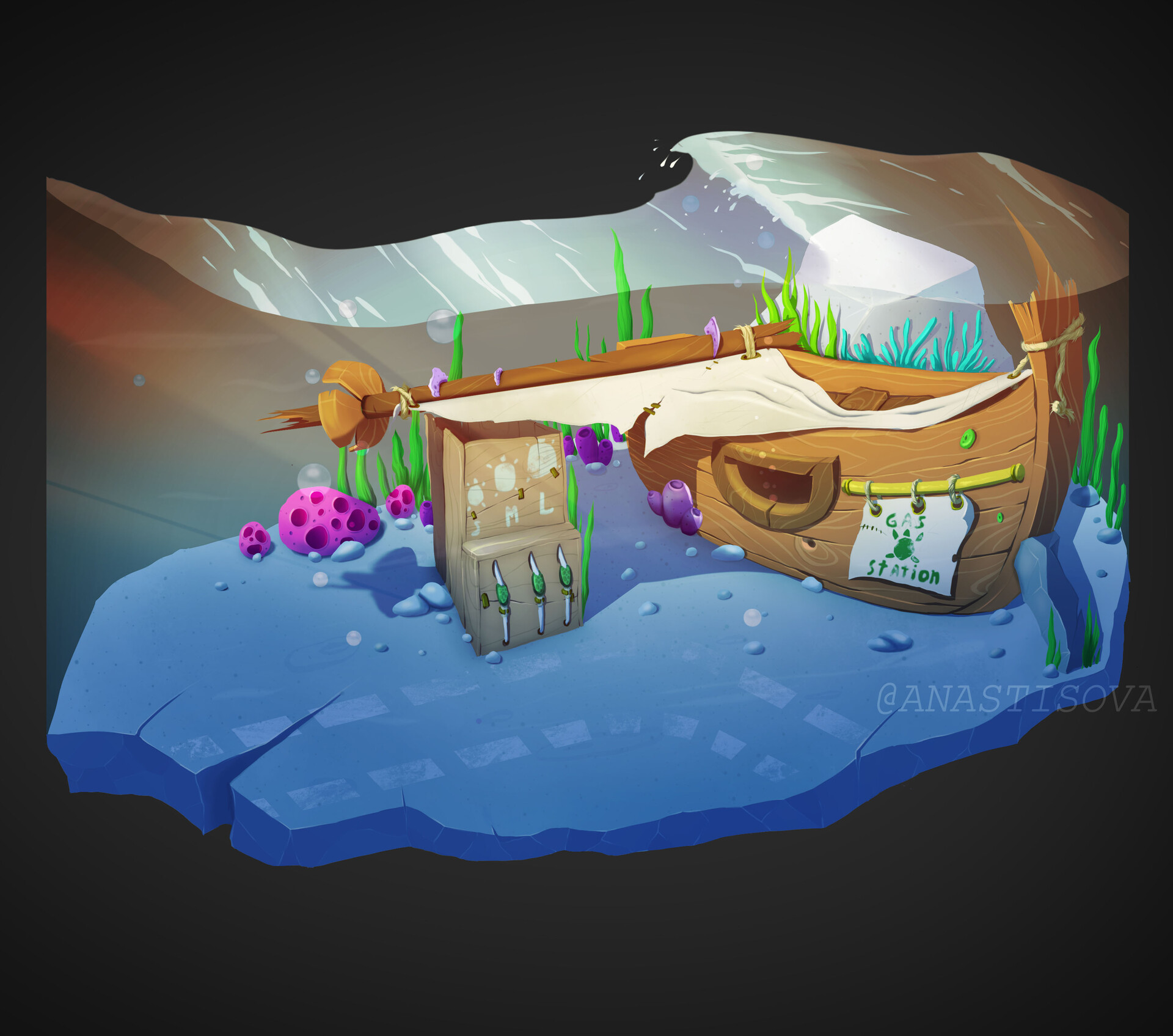 ArtStation - Underwater Gas Station