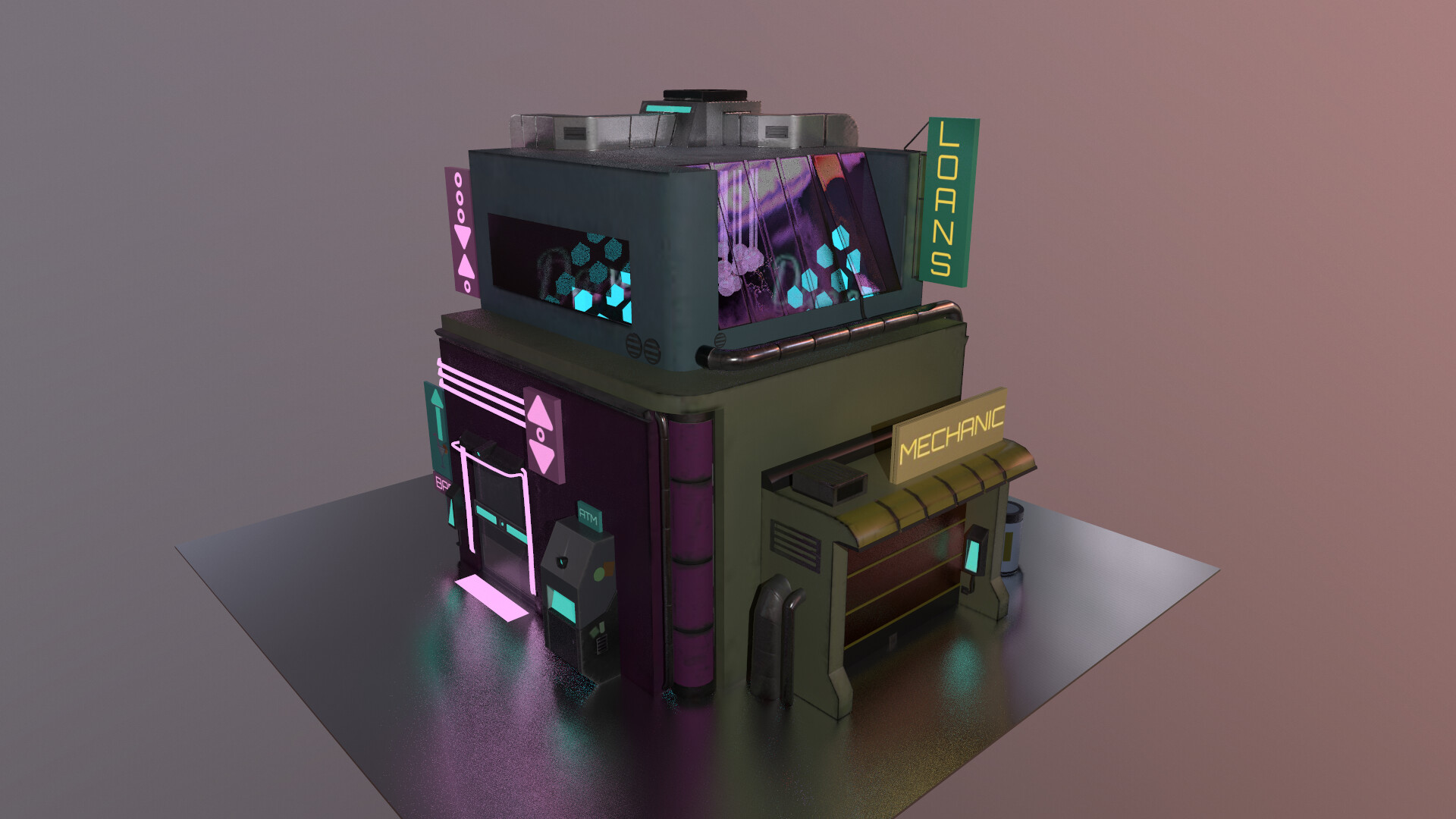 ArtStation - "Bar & Mechanic"