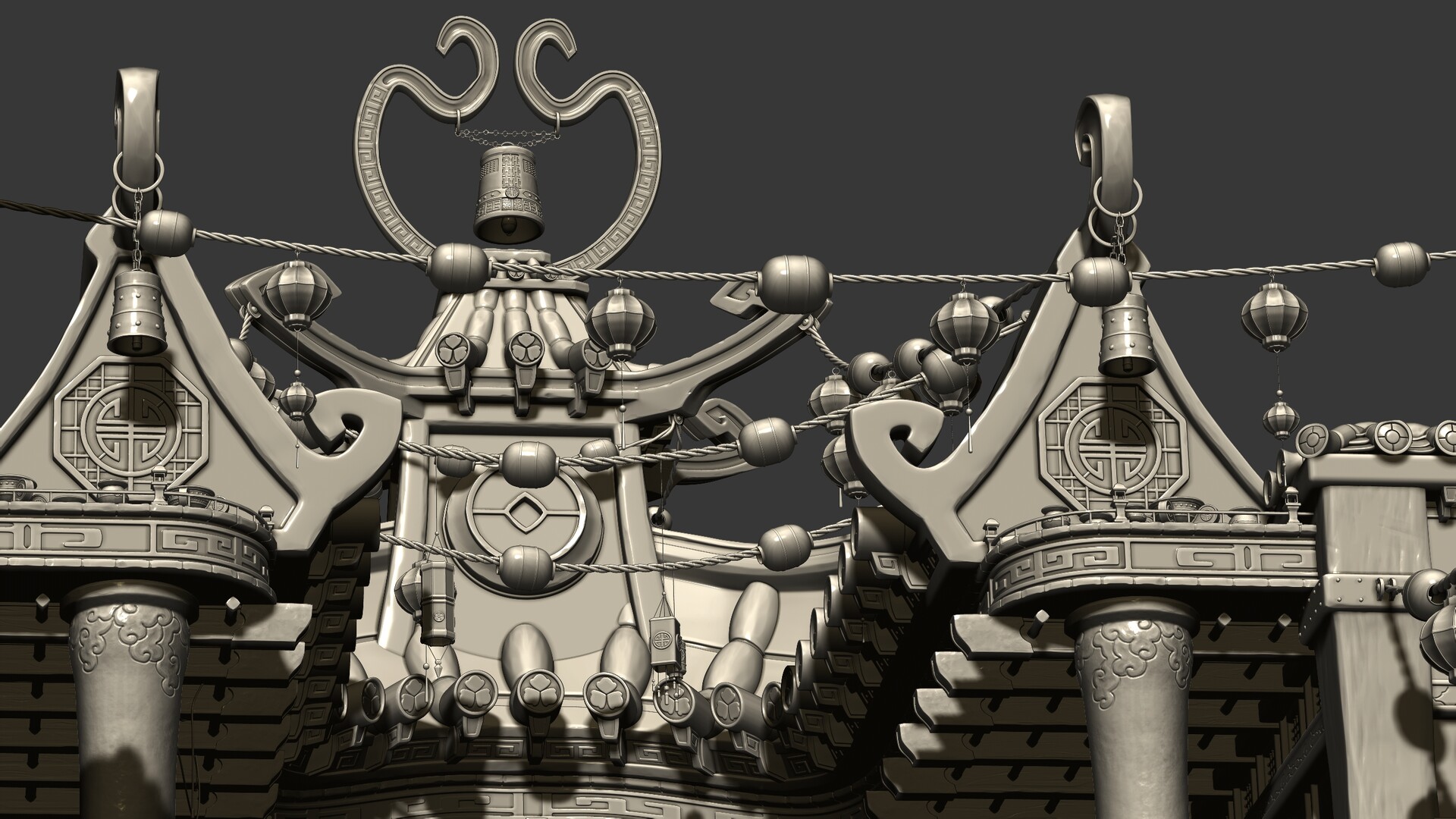 ArtStation - Diorama - Temple of the Cloud Serpent