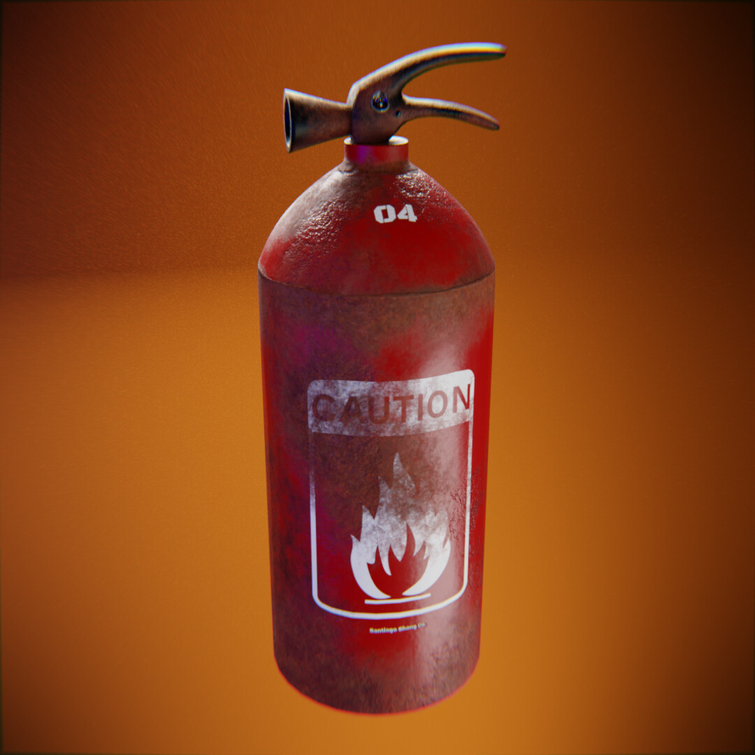 ArtStation - Extintor (Low Poly)