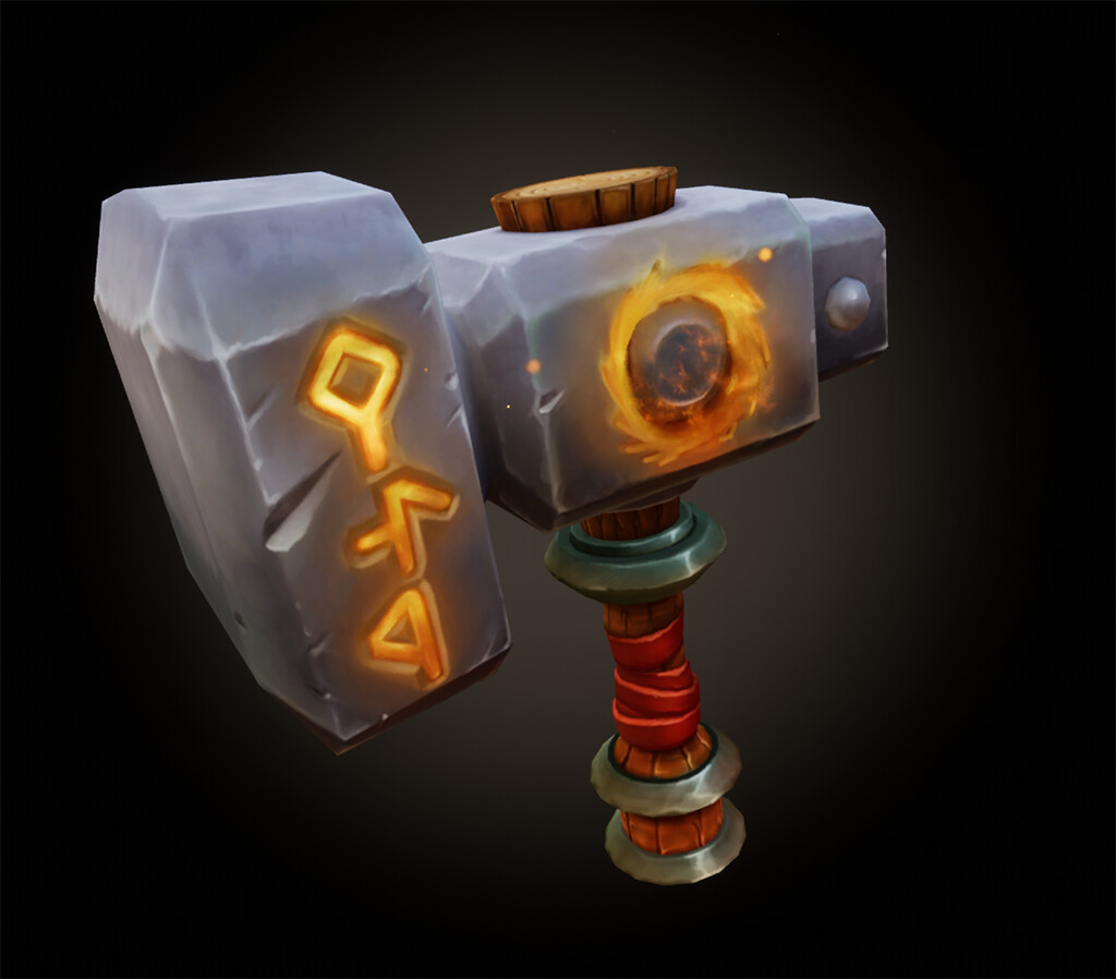 ArtStation - Dwarven Runehammer